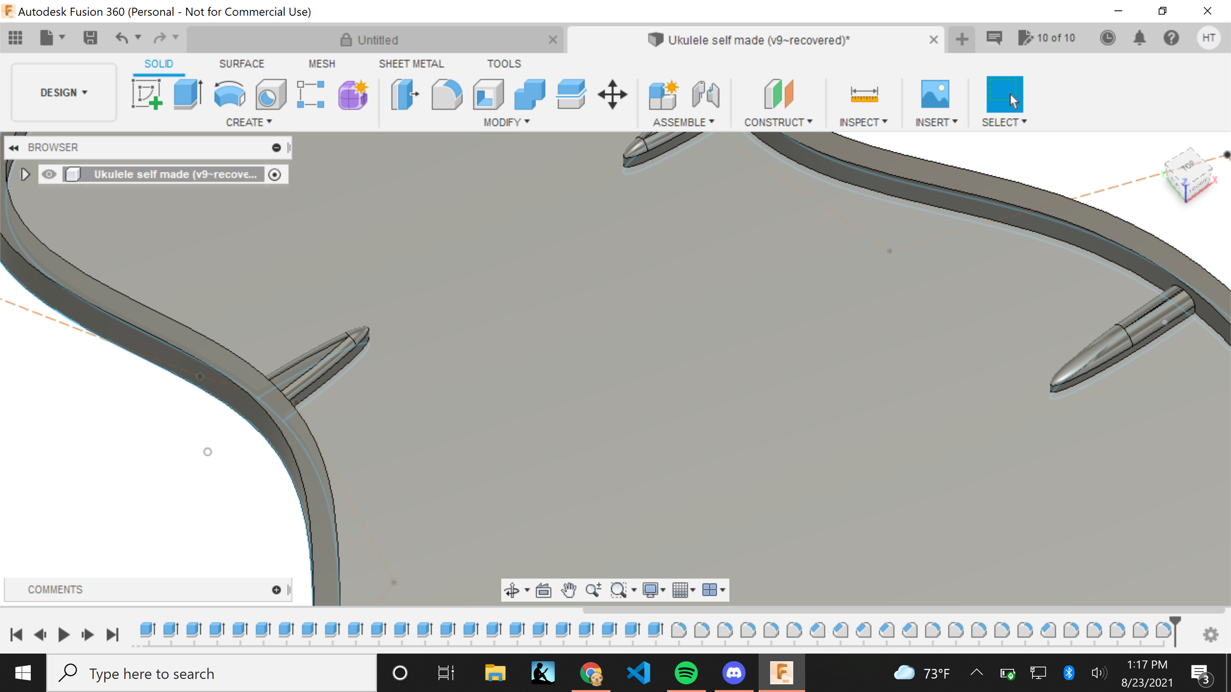 Solid Walnut Ukulele From Walnut Tree Using CNC/ Laser Cutter : 14 ...
