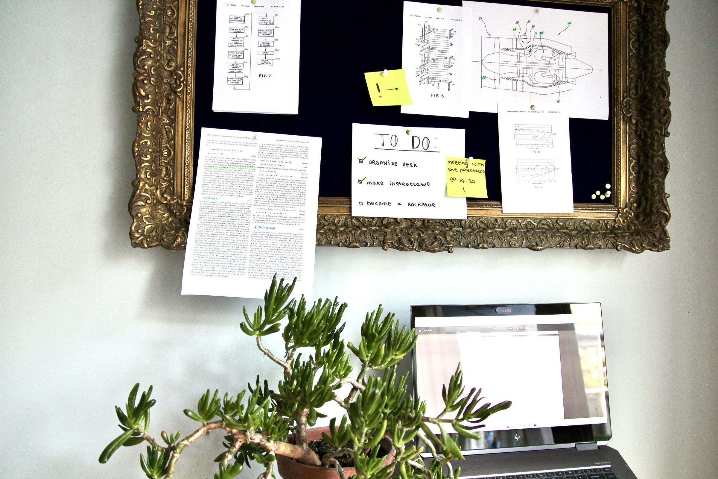 Upcycled BULLETIN BOARD to Organize Your Desk! : 9 Steps (with Pictures ...