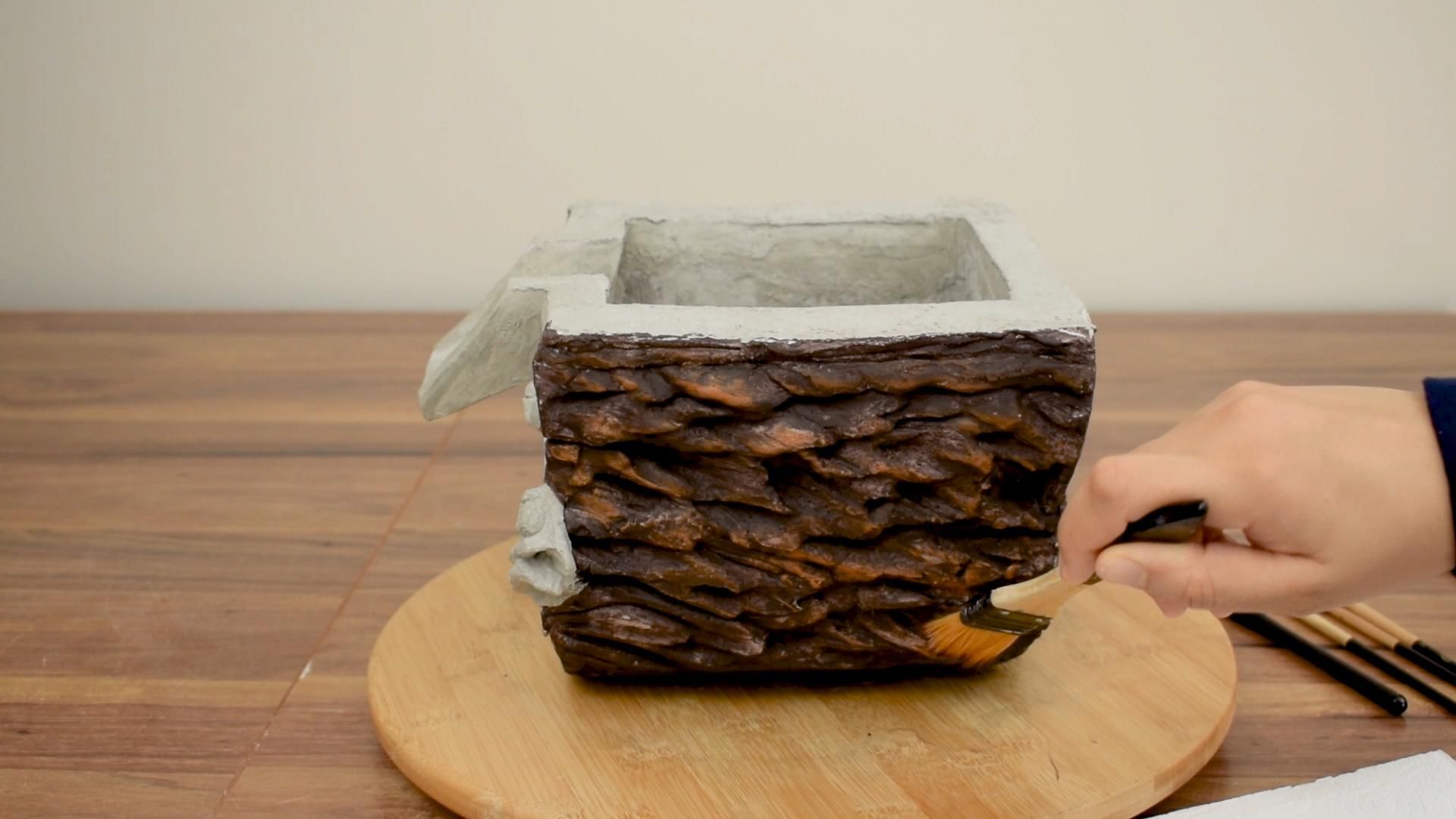 Concrete Tree Log Waterfall Fountain : 15 Steps (with Pictures ...