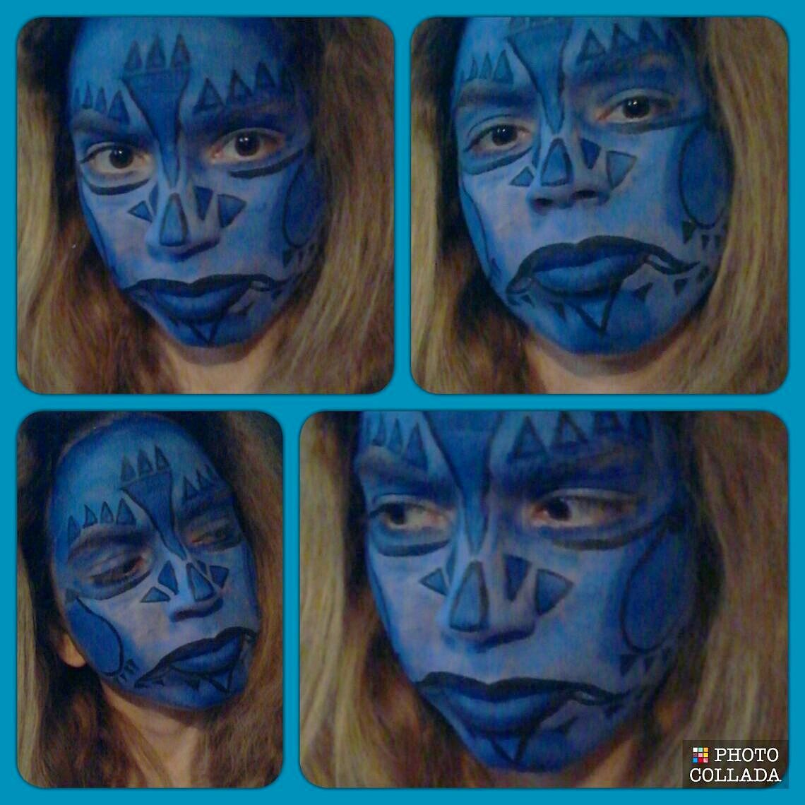 Blue Tribal Alien Face Paint - Instructables