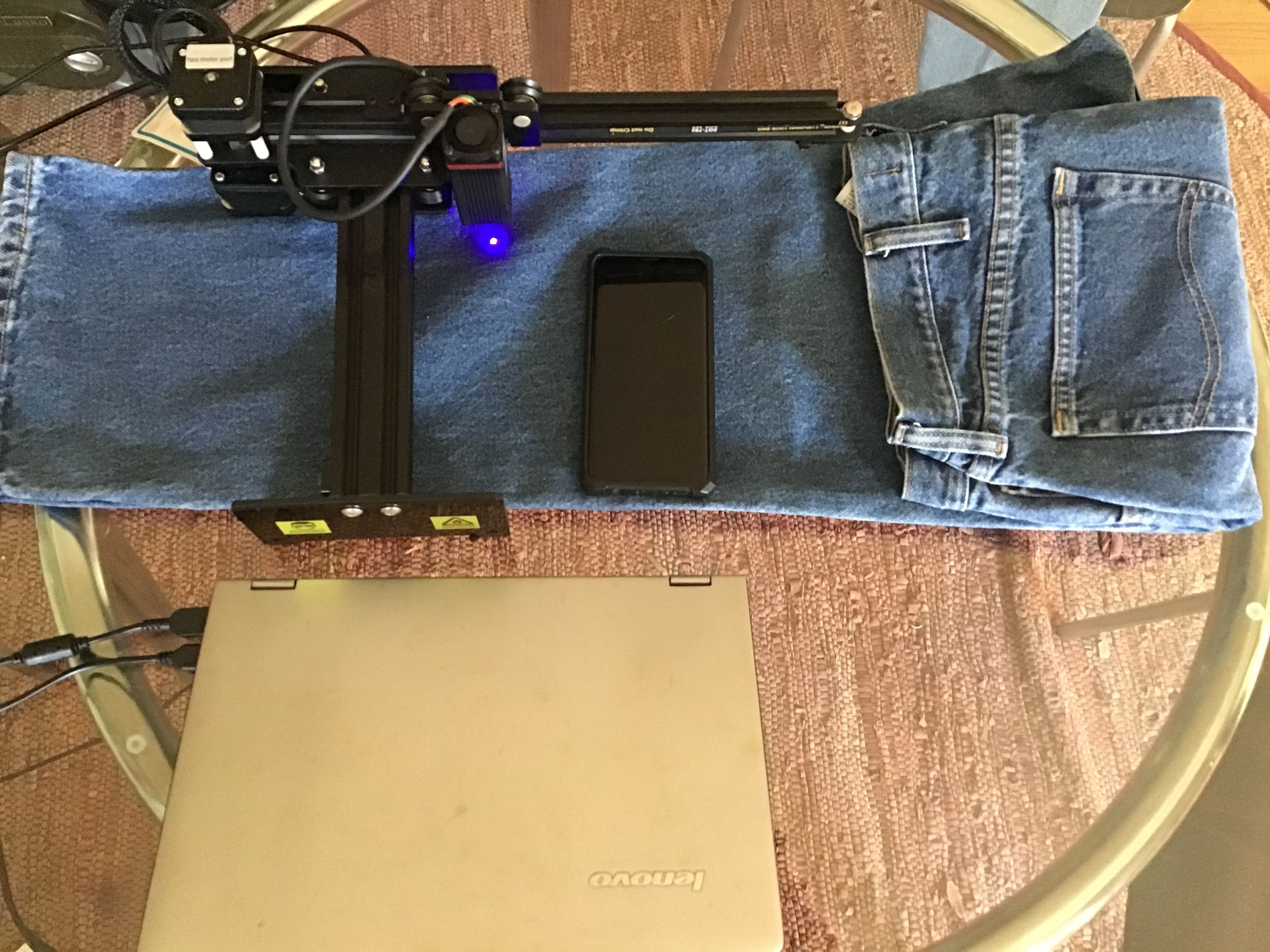 Laser Etched Flames on Denim Jeans : 10 Steps (with Pictures ...
