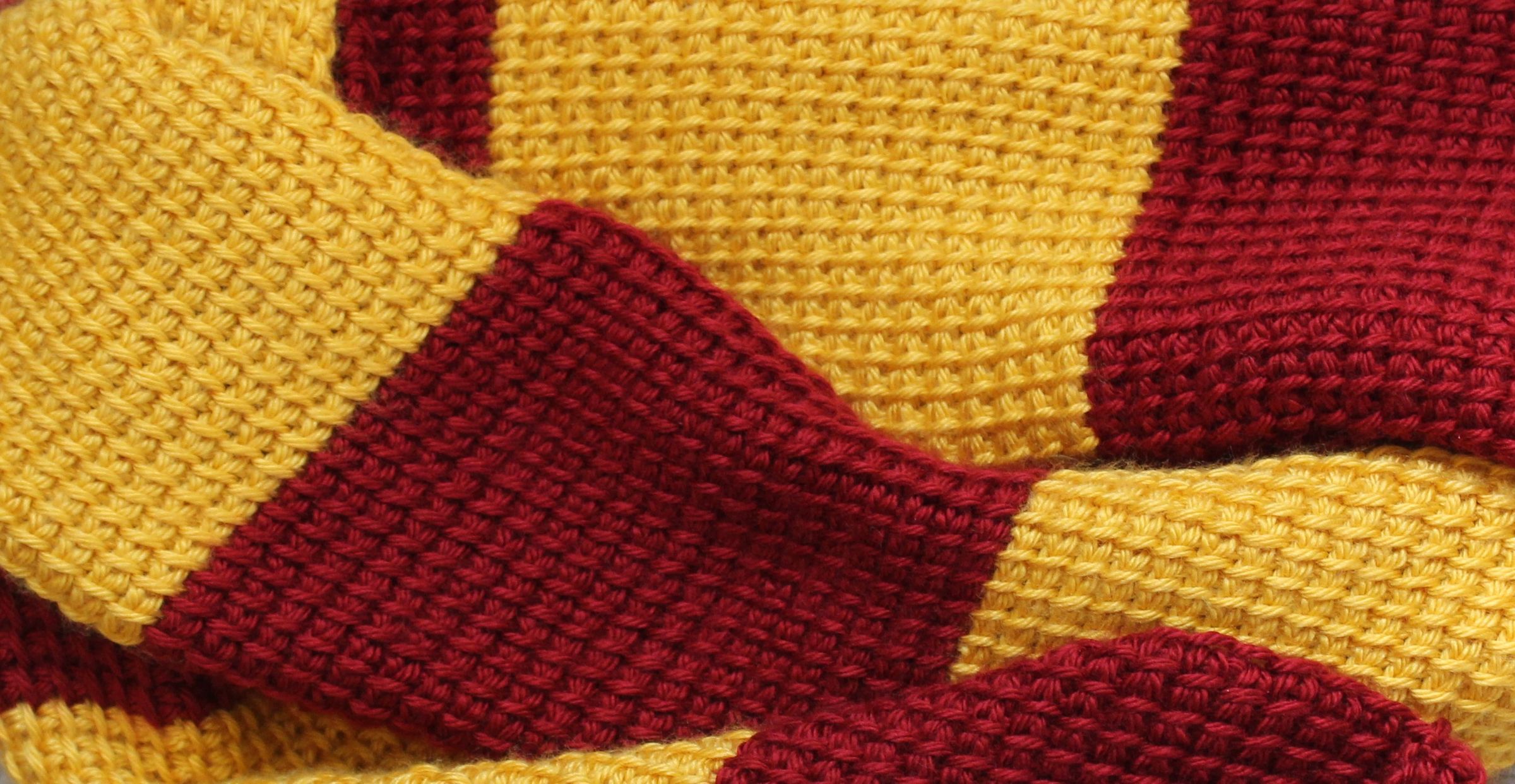 Tunisian Crochet Harry Potter's Gryffindor Scarf : 8 Steps (with ...