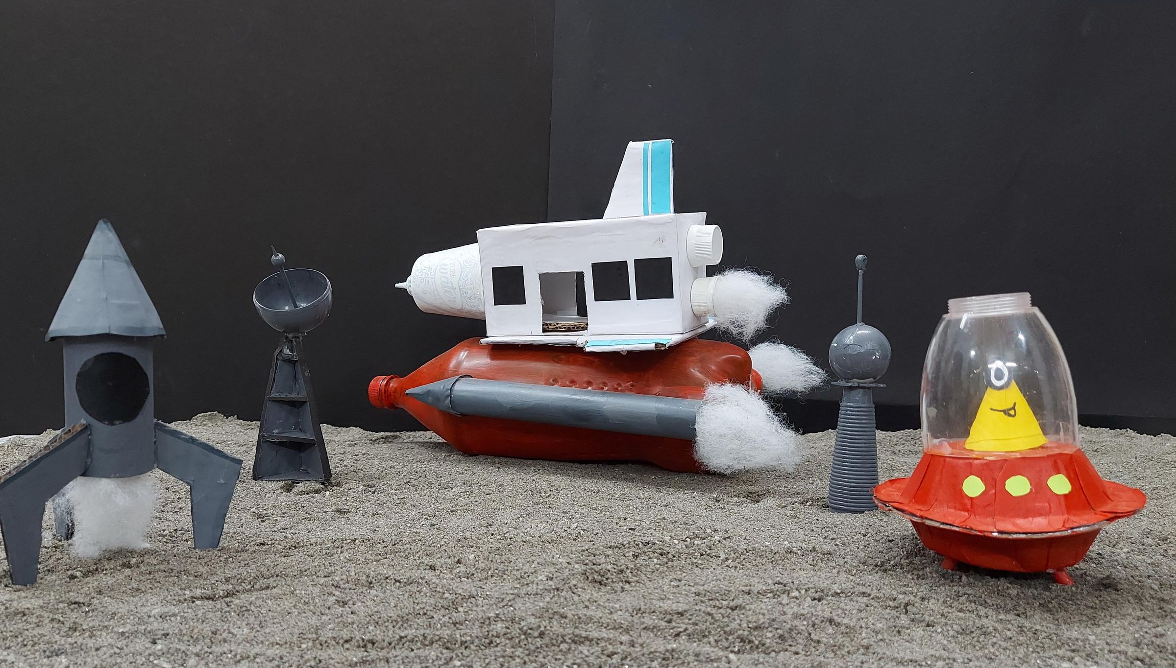 Cardboard Space Station Model