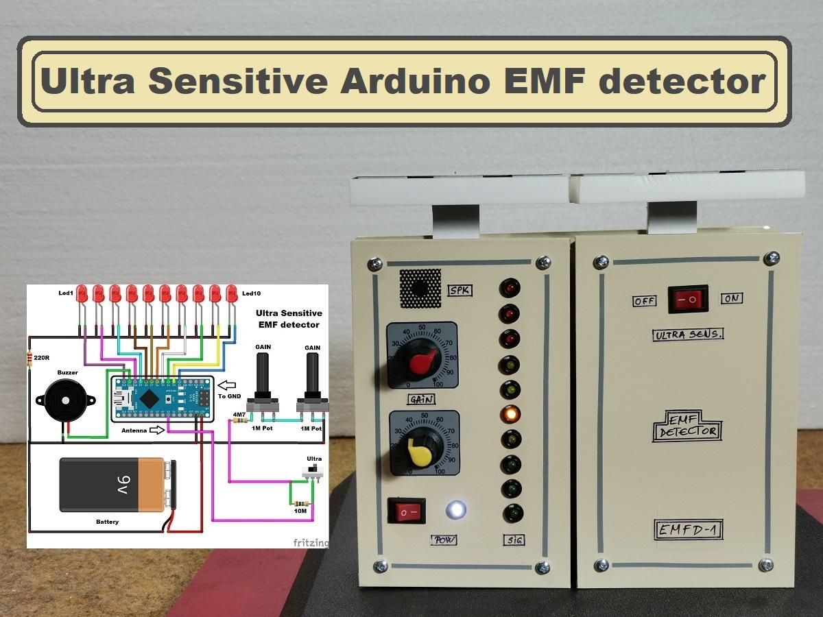 DIY ULTRA-SENSITIVE Arduino EMF (Electromagnetic Field) Detector : 4 ...