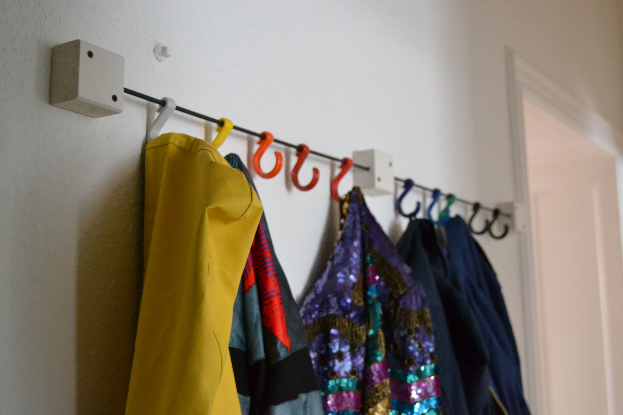 Coat Rack Made From Shopping Cart Hooks : 9 Steps (with Pictures ...