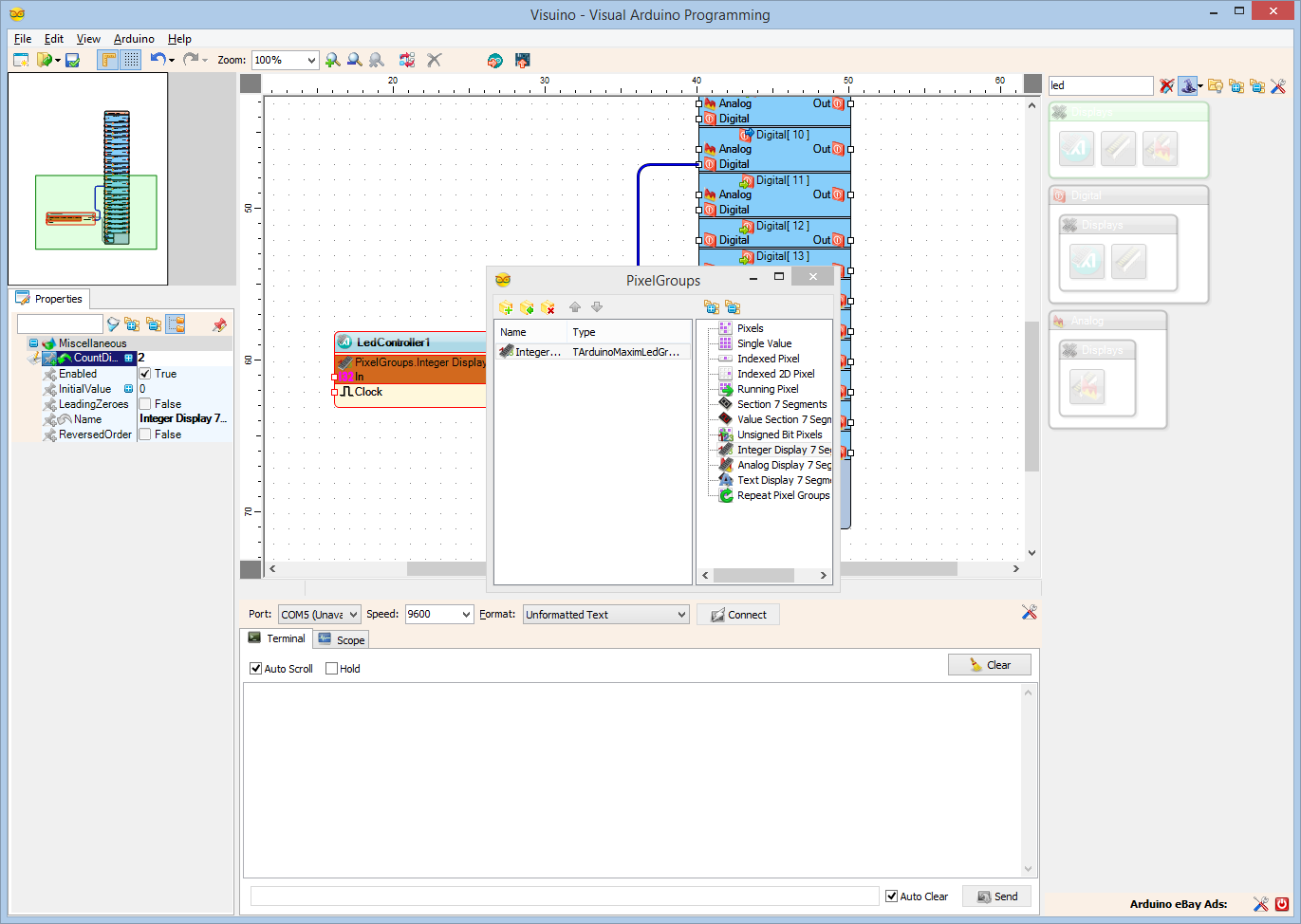 Arduino Nano and Visuino: 7 Segment Display Clock With MAX7219 and ...