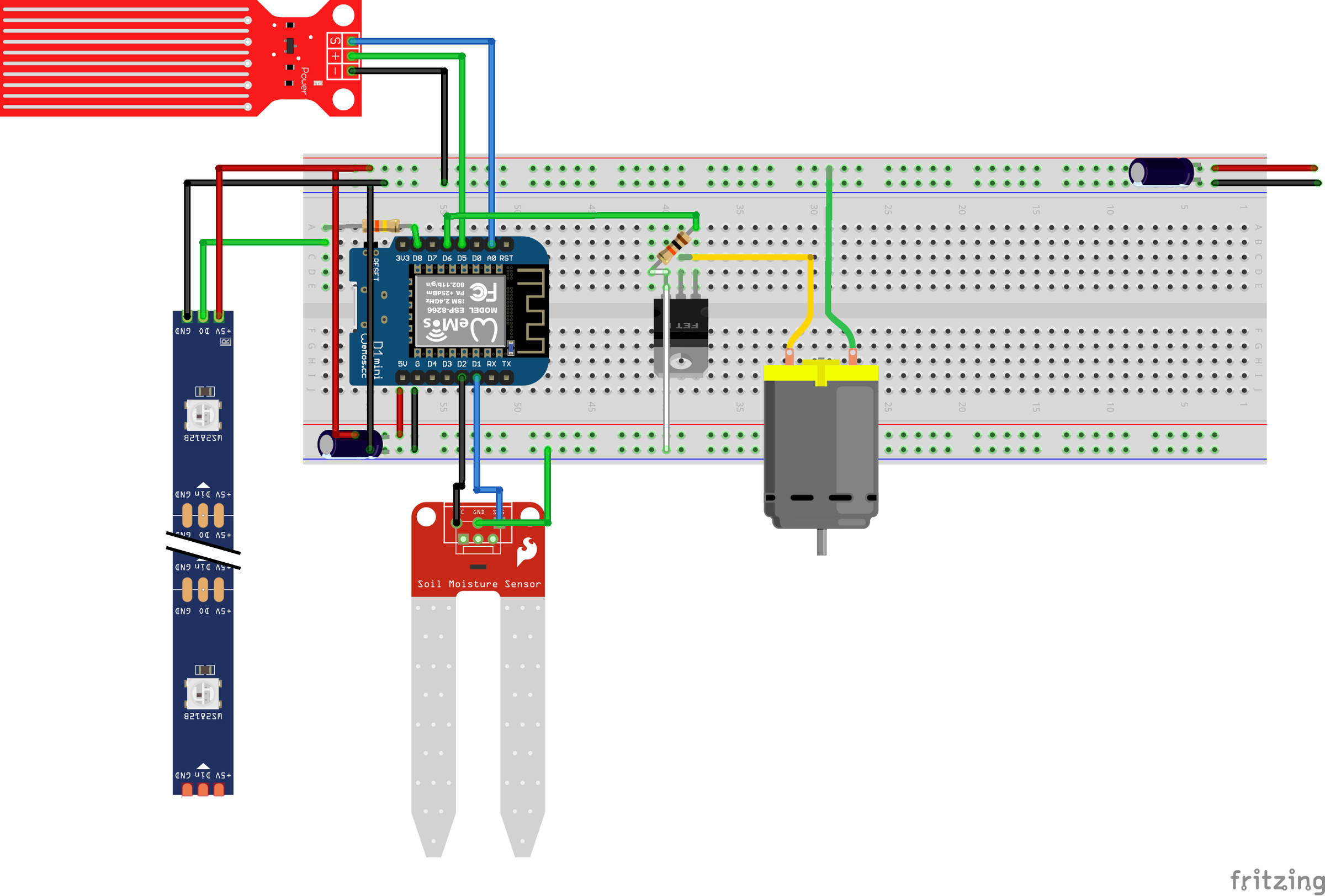 Build a Self Watering System (Soil Moisture Sensor - Water Pump - Water ...