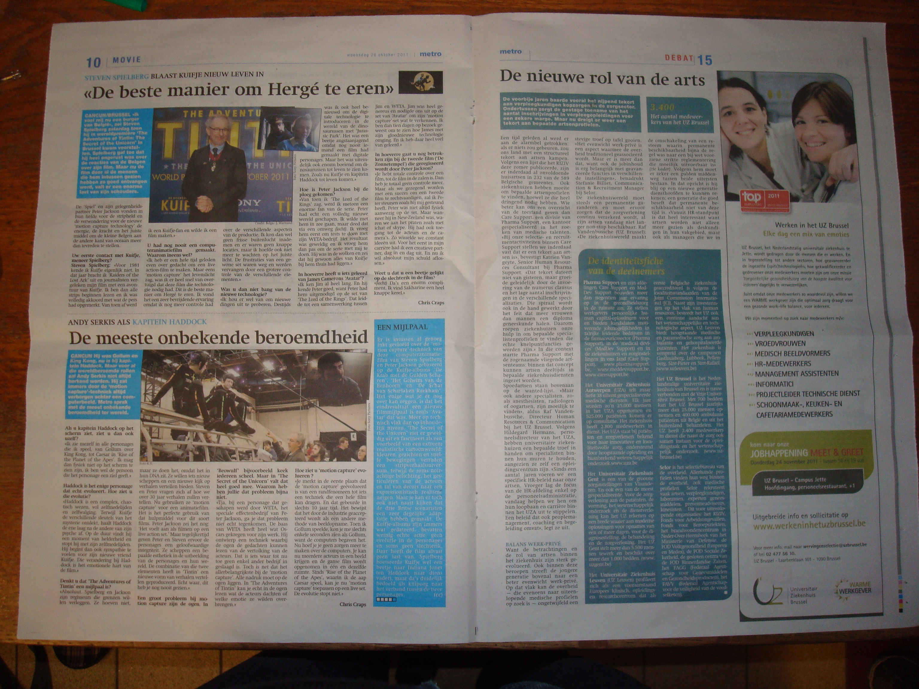 Open Newspaper Spread