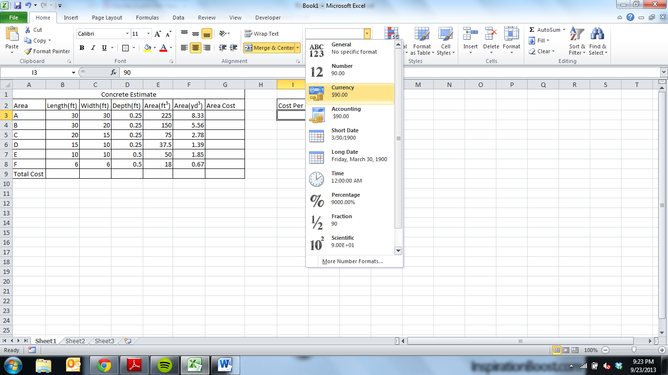 Using Excel's Basic Formula Functions to Create an Project Estimate ...