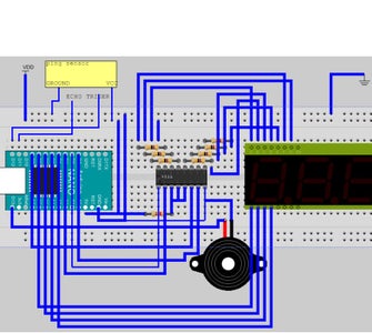 Arduino Nano 7segment 4digit Display Ping Sensor by Sarigiannis : 6 ...