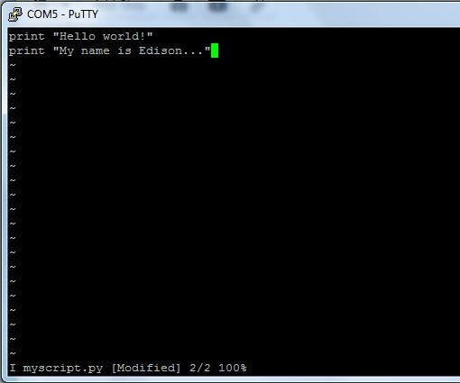 Intel Edison Running Python Script 6 Steps Instructables 5351