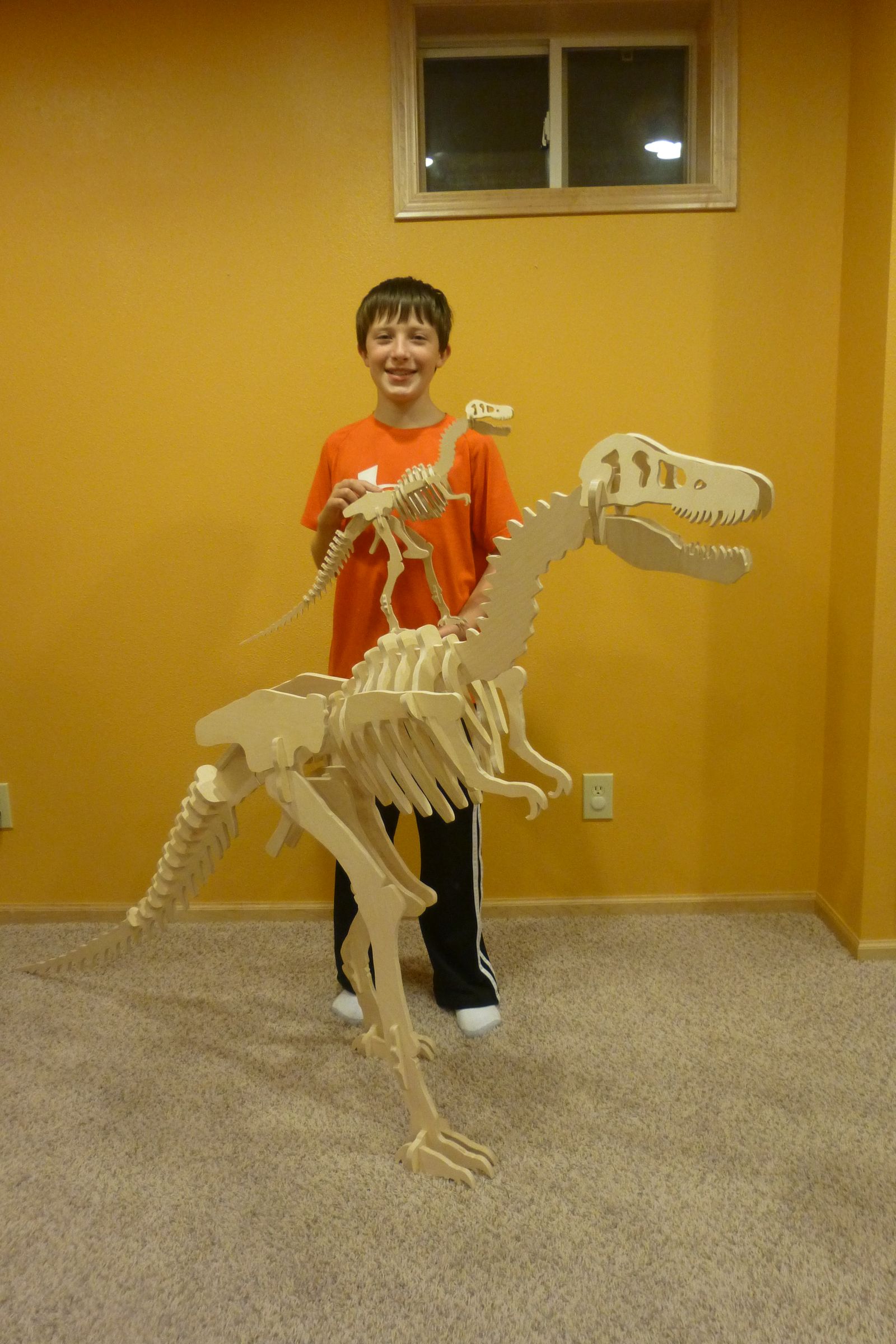 T-Rex Dinosaur Puzzle With Different Sizes and Positions : 7 Steps ...