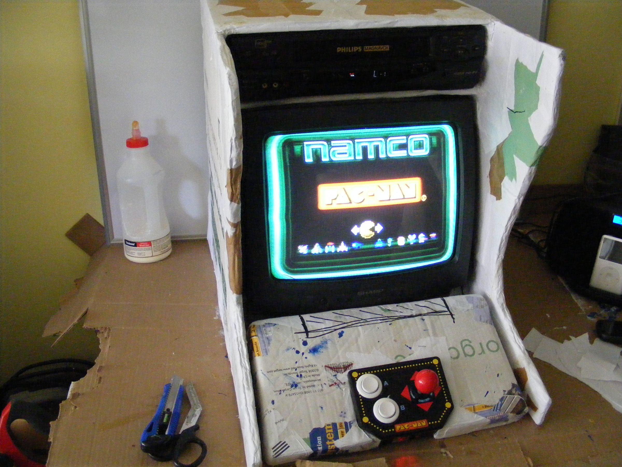 Cardboard Bar Top Arcade Game Console - Lithium Rain Recycled ...