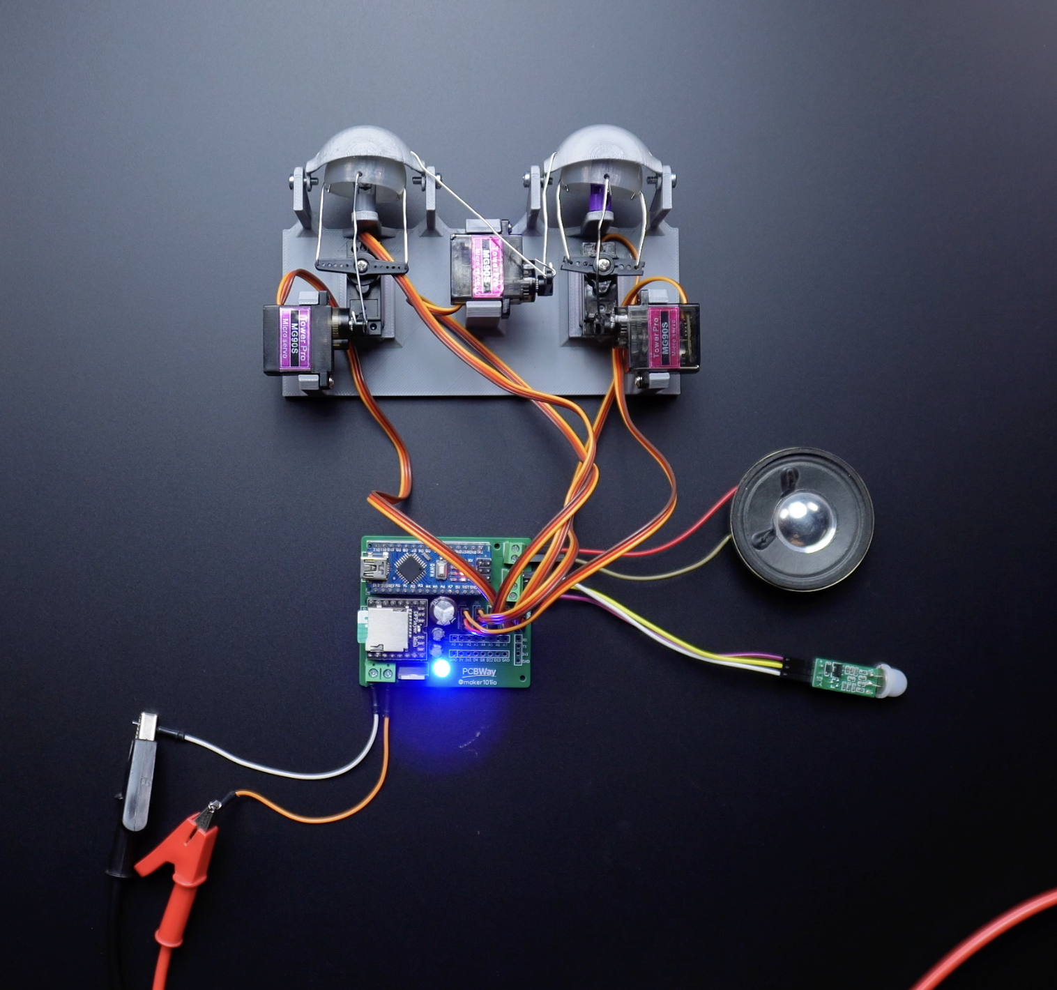 Face With Animatronic Eyes, Motion Detection and Voice : 6 Steps (with ...