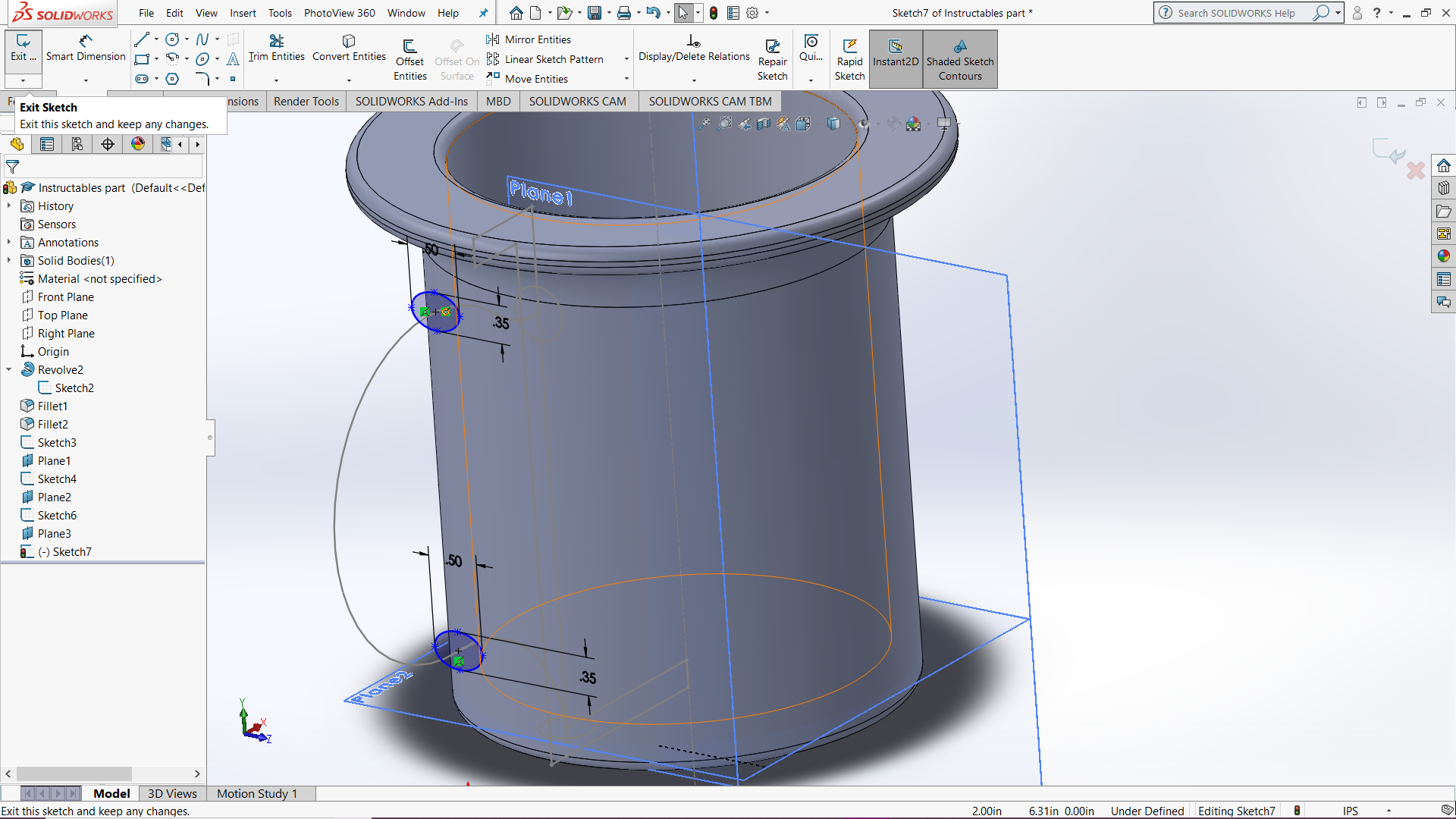 Differentiating Between the Sweep and Loft Commands on Solidworks 2020 : 3 Steps - Instructables