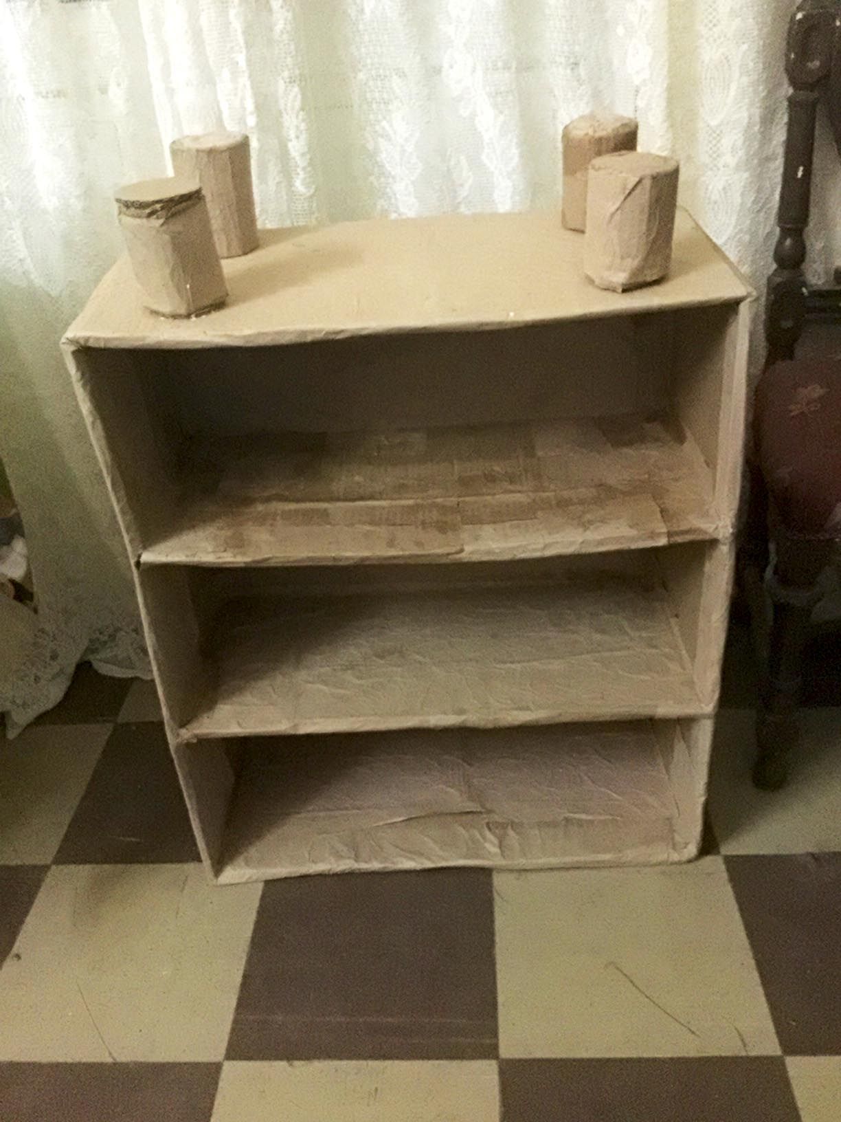 Turn Old Cheap CardBoard Box Into a Useful Premuim Storage Shelf With ...