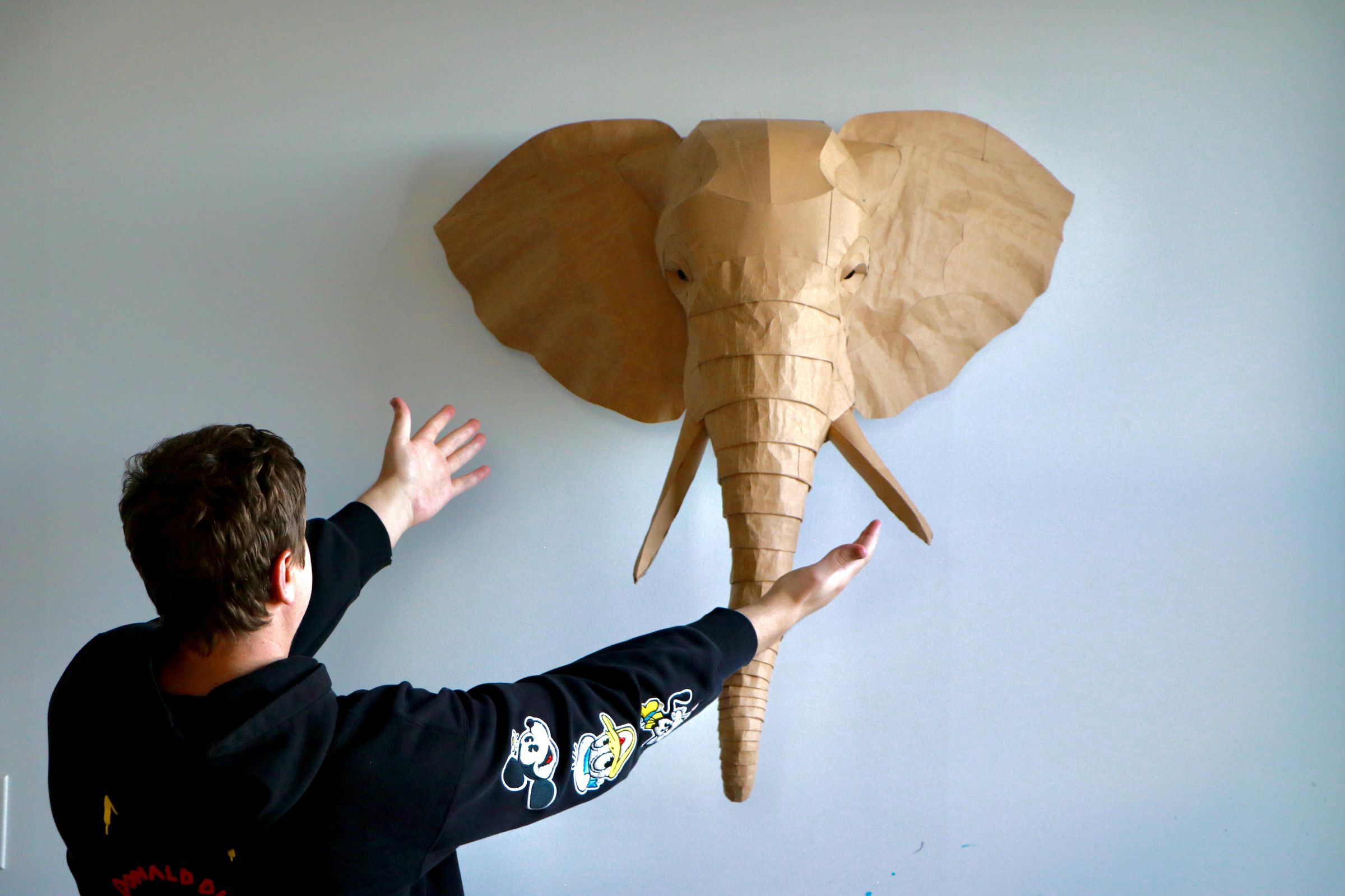 Easy DIY Elephant Mask and Wall Head – Just Crumple and Glue! : 9 Steps (with Pictures ...