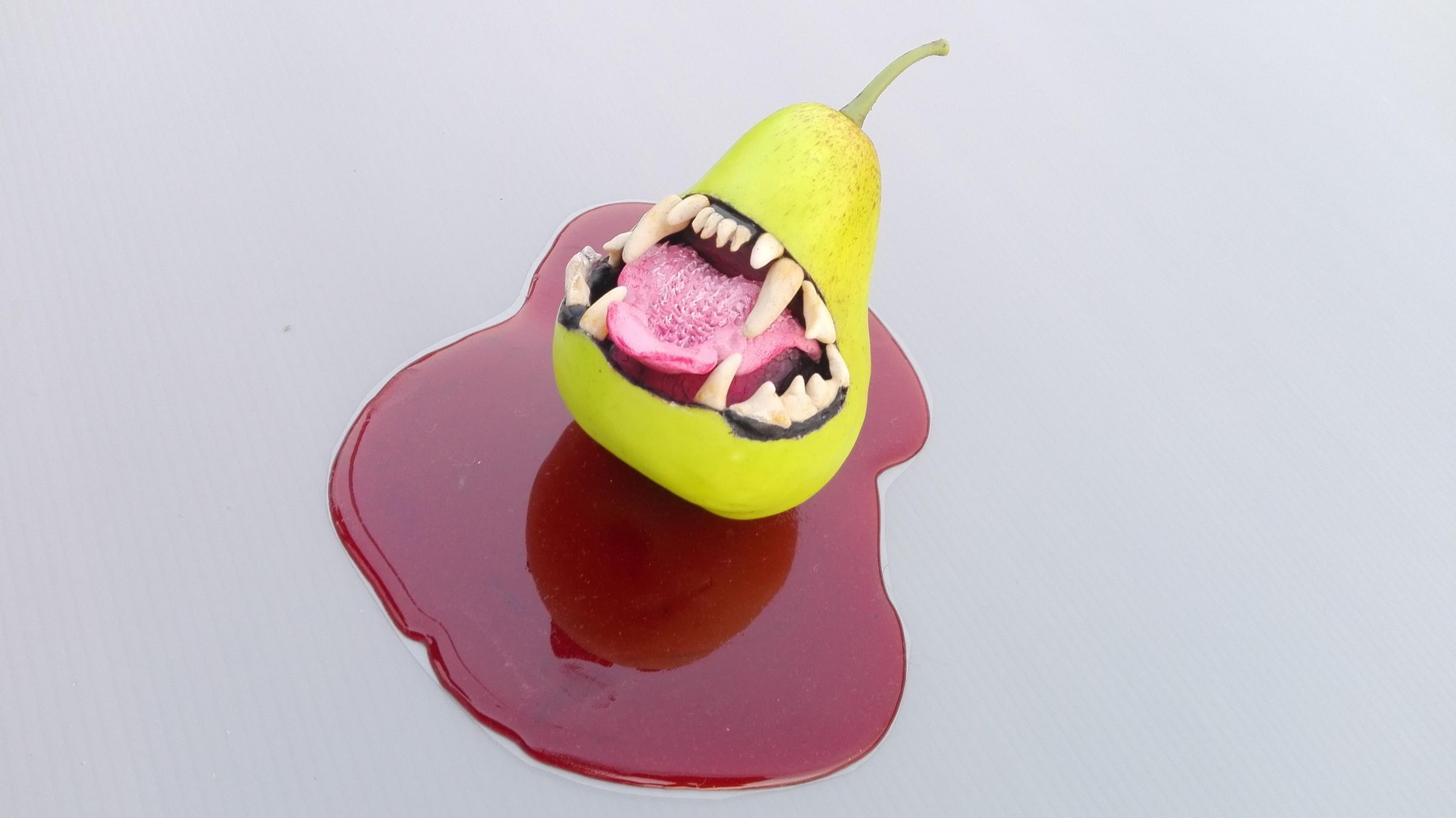 How to Make Halloween Zombie Pear in Faux Blood | Halloween Resin Art ...