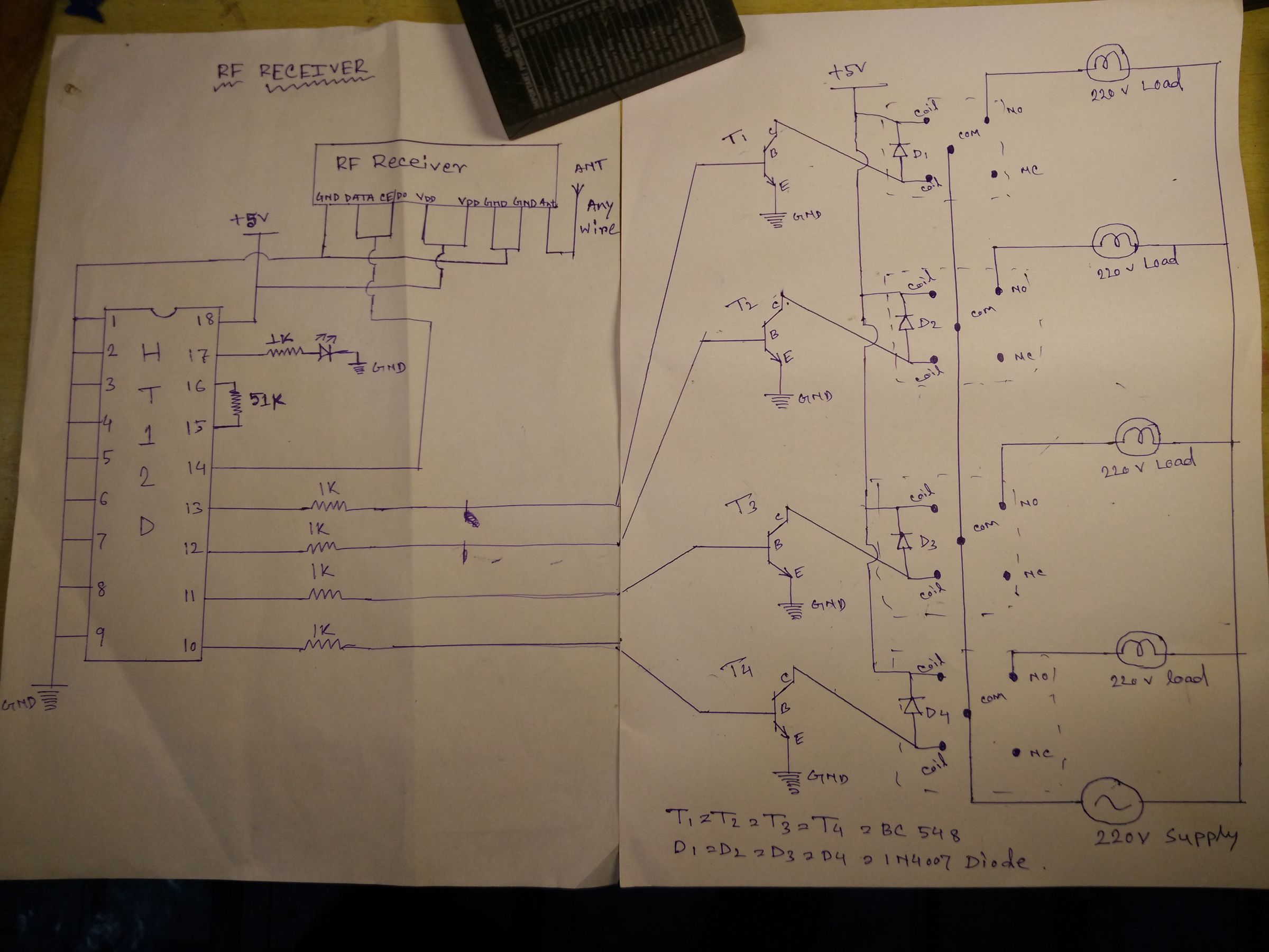 How to Make Rf Remote Control Home Automation System Diy : 4 Steps ...