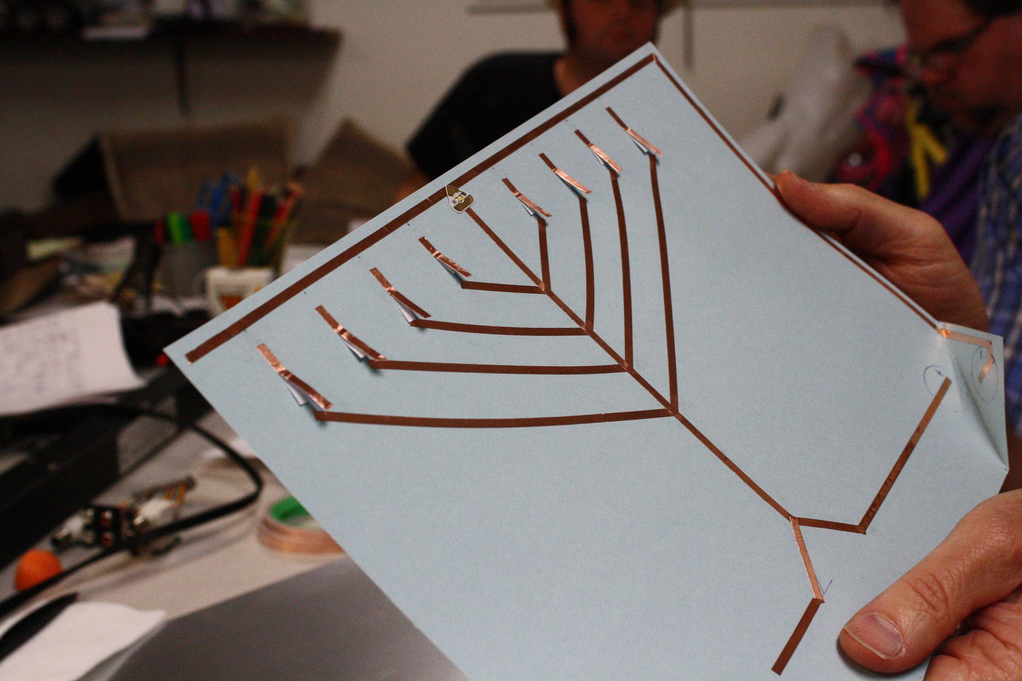 An LED Menorah Using Chibitronics Circuit Stickers : 7 Steps (with ...