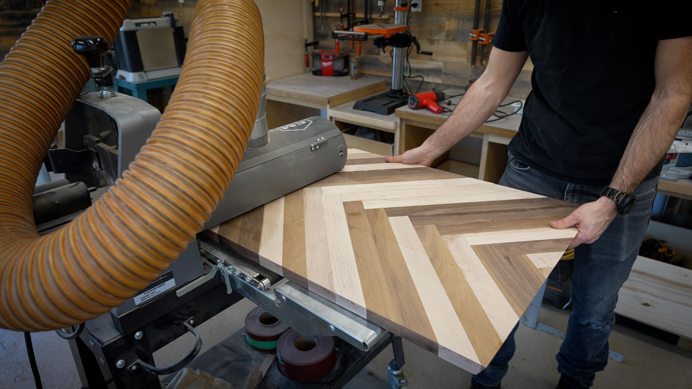 The Solid Wood Herringbone Pattern Table V2.0 : 19 Steps (with Pictures ...