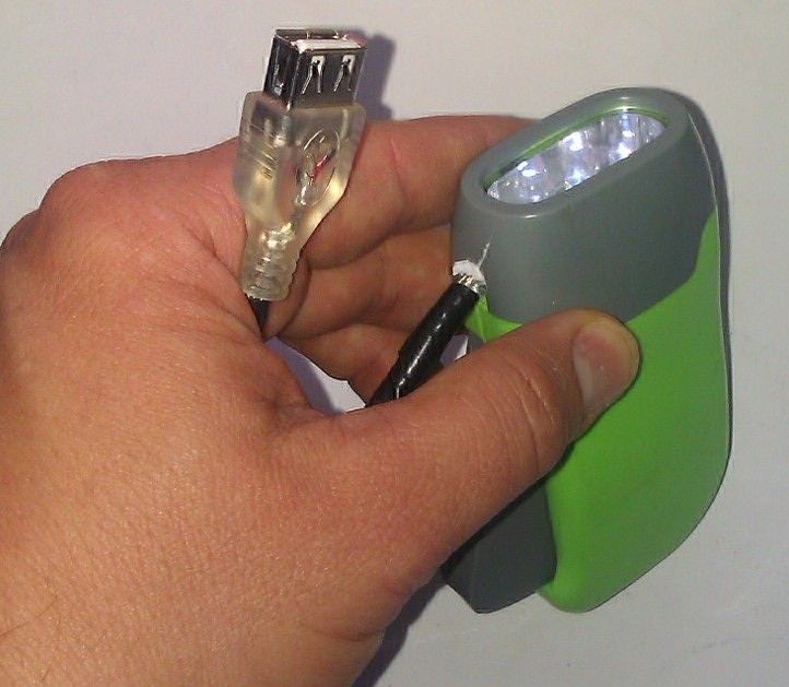 Hand Crank LED Flashlight Hacked - Now Also USB Charger - Instructables