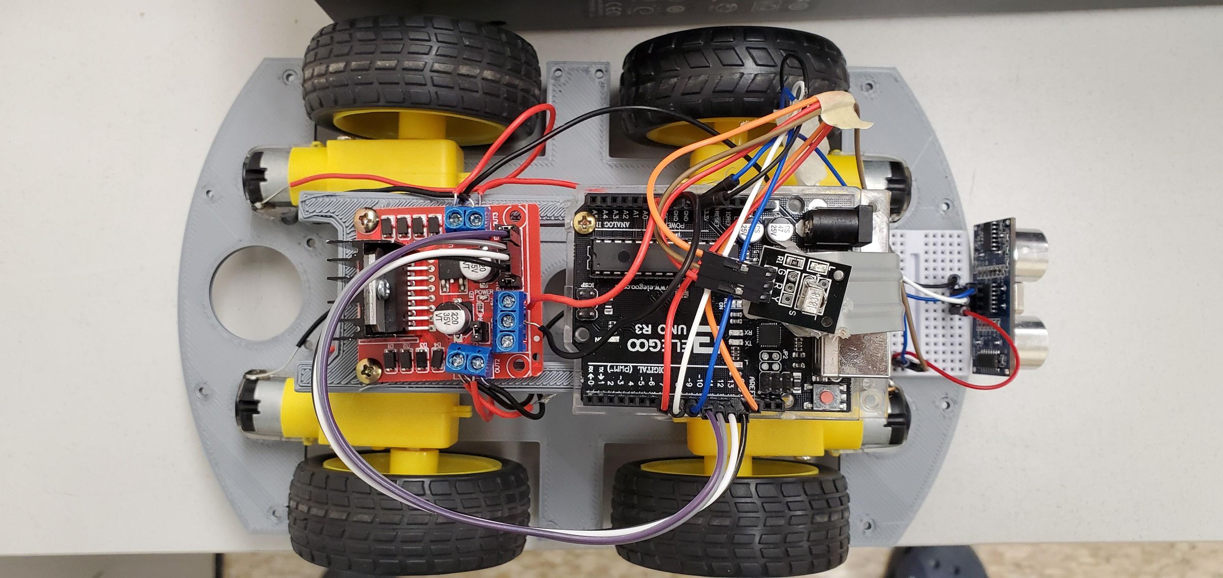4 Wheel Car With IR Control (Optional Ultrasonic Sensor) : 11 Steps ...