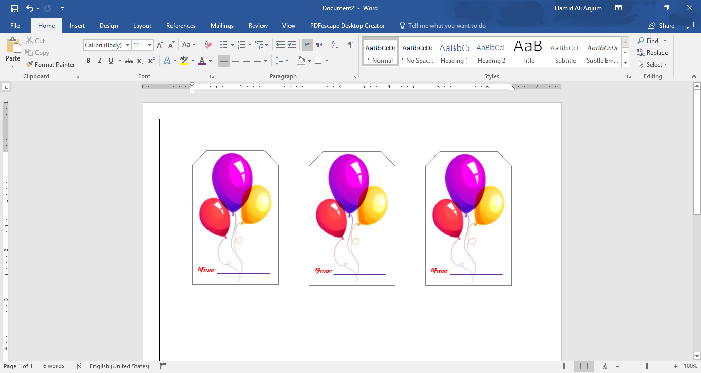 Create Gift Tags at Home by Using Microsoft® Word : 11 Steps ...