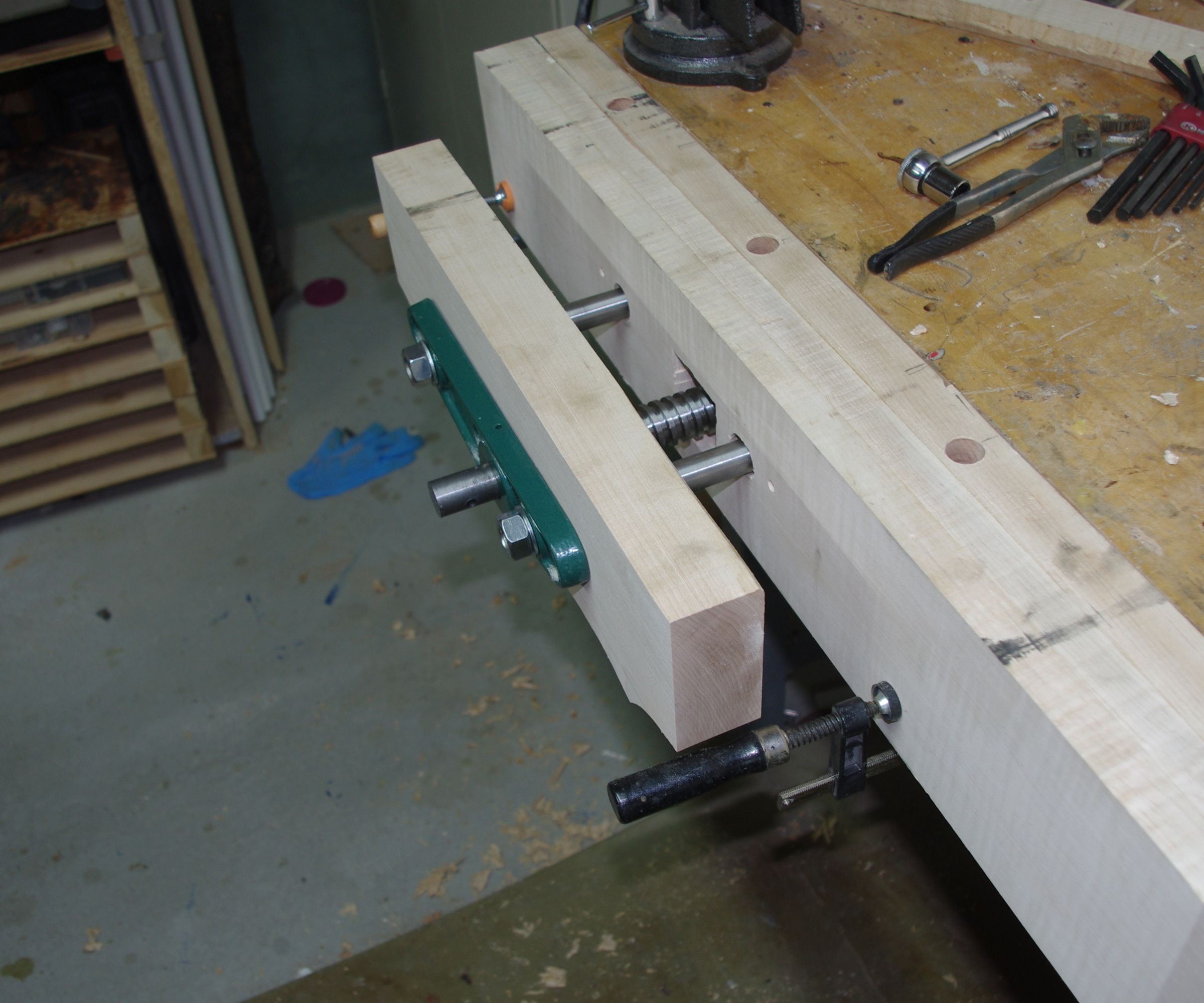 Add Front and Tail Vises to a Maple Work Table : 15 Steps (with ...