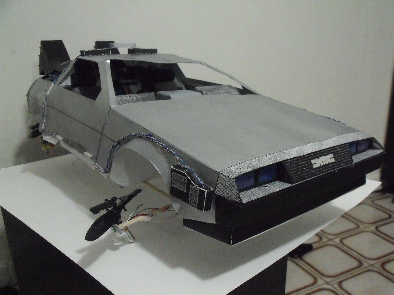 Paper Flying RC Back to the Future Delorean (made of Paper) (with ...
