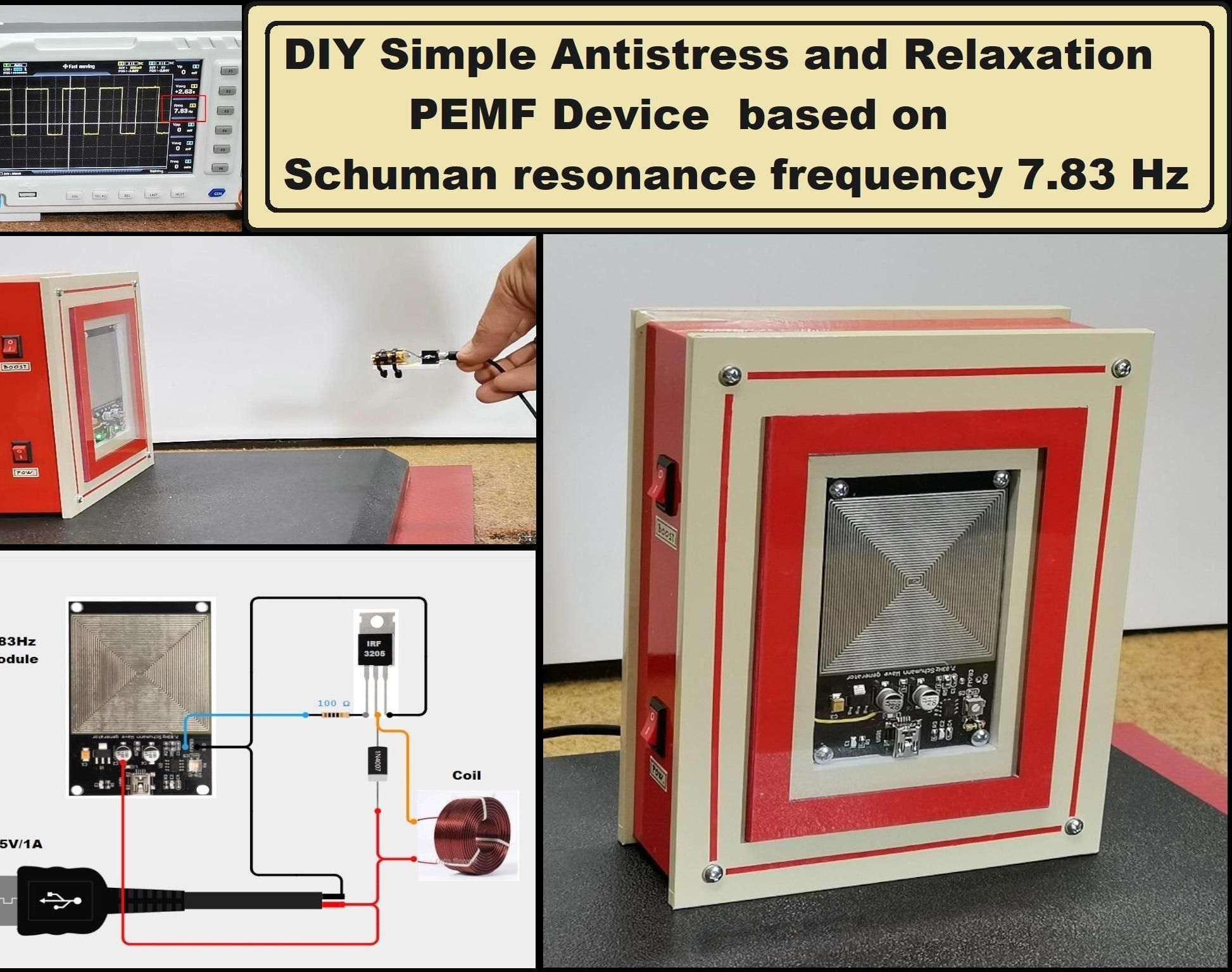 DIY Simple Antistress and Relaxation PEMF Device Based on Schumannn Resonance Frequency 7.83 Hz ...