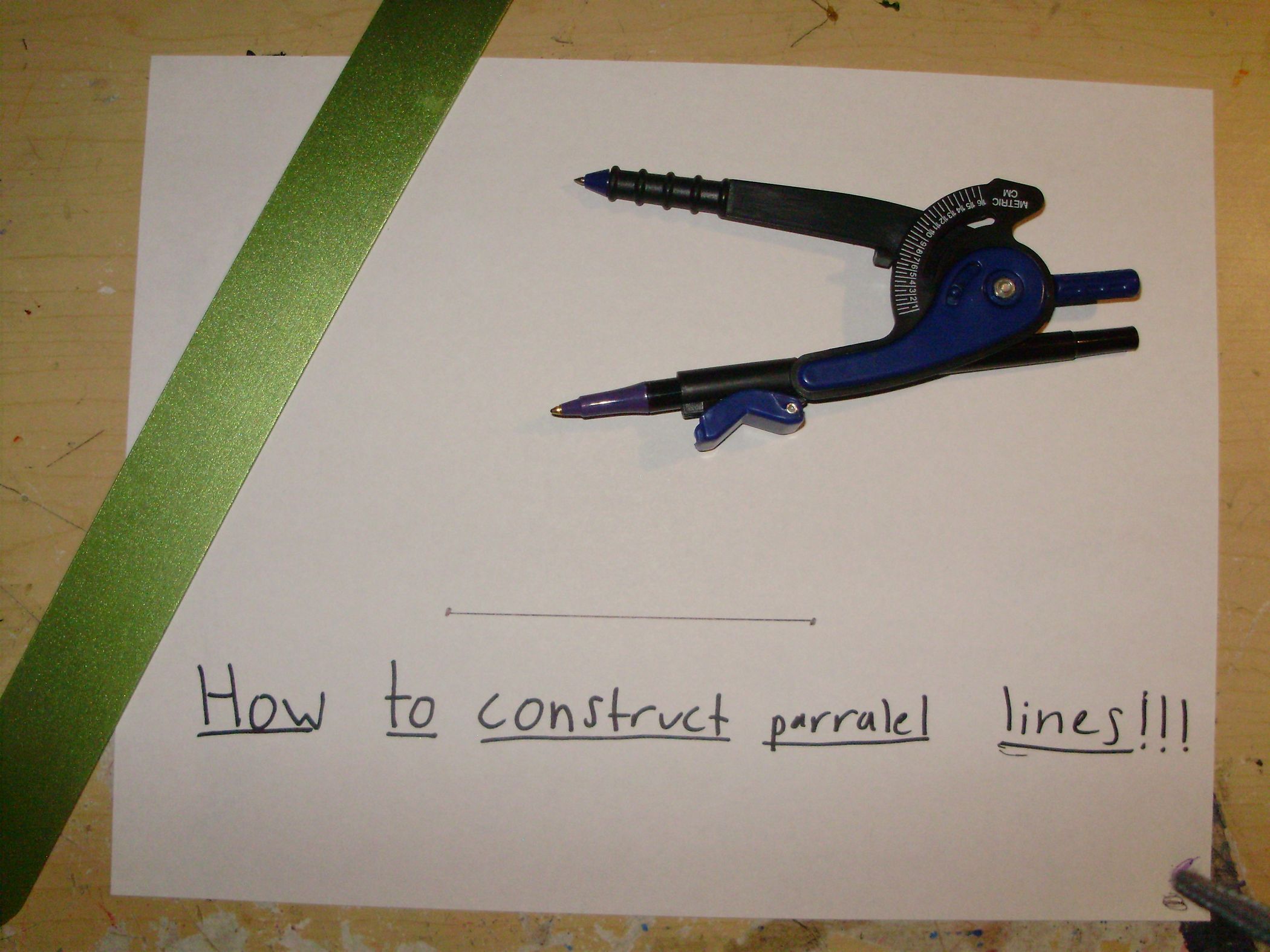 How to Construct Two Parallel Lines : 4 Steps - Instructables