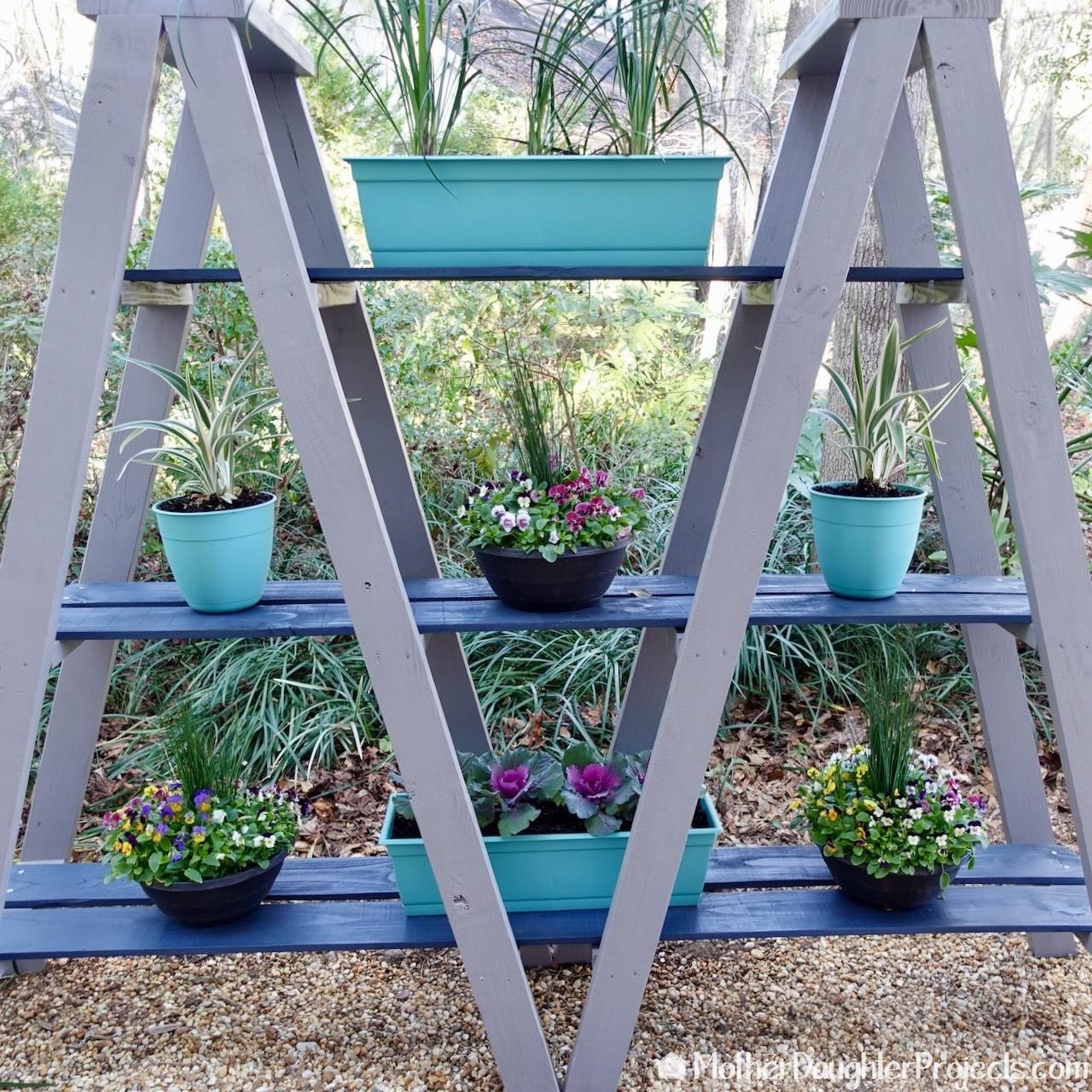 2x4 DIY Double Ladder Plant Stand : 7 Steps (with Pictures) - Instructables