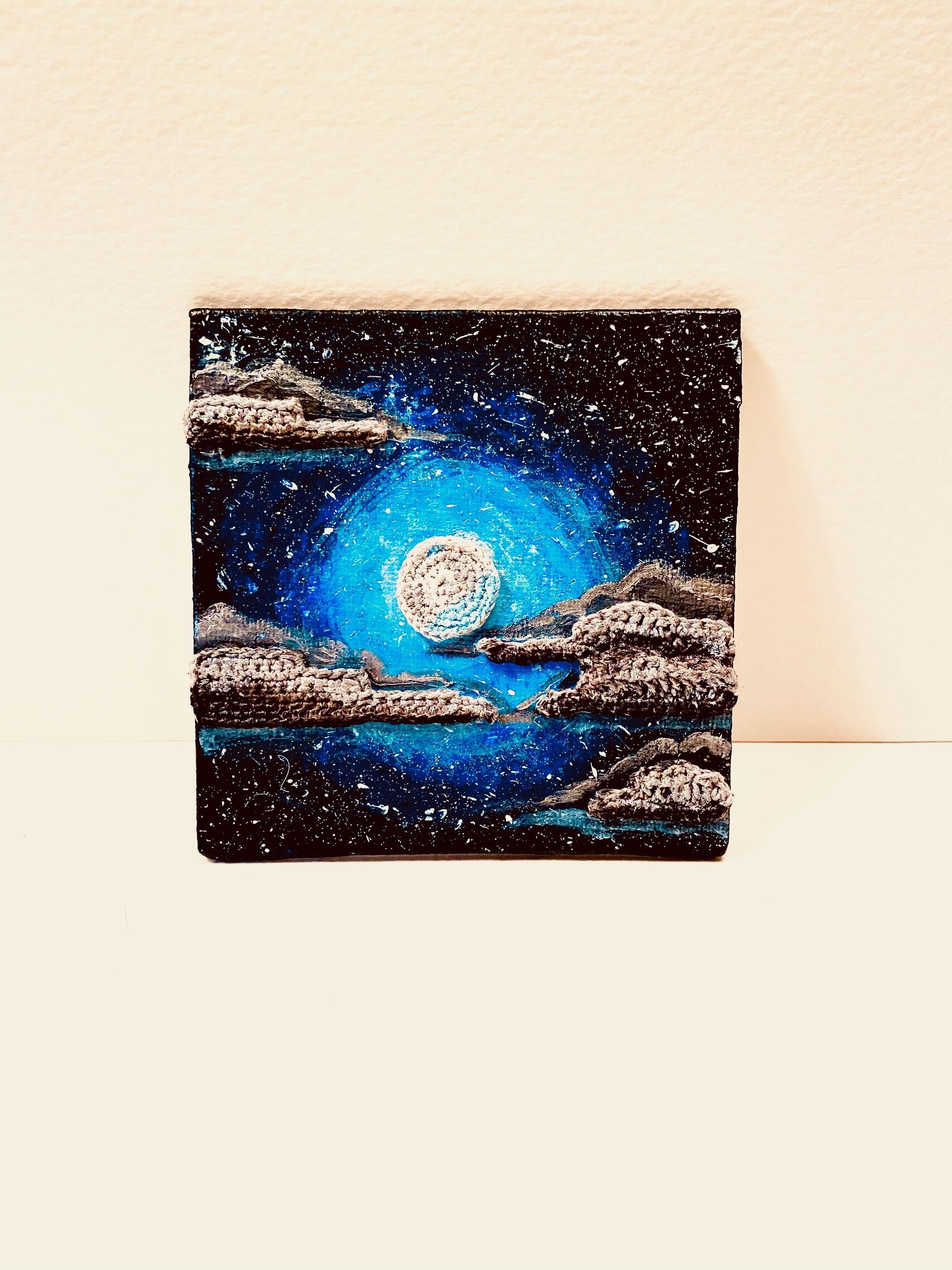 Moon on a Cloudy Night Crochet Painting : 7 Steps (with Pictures ...