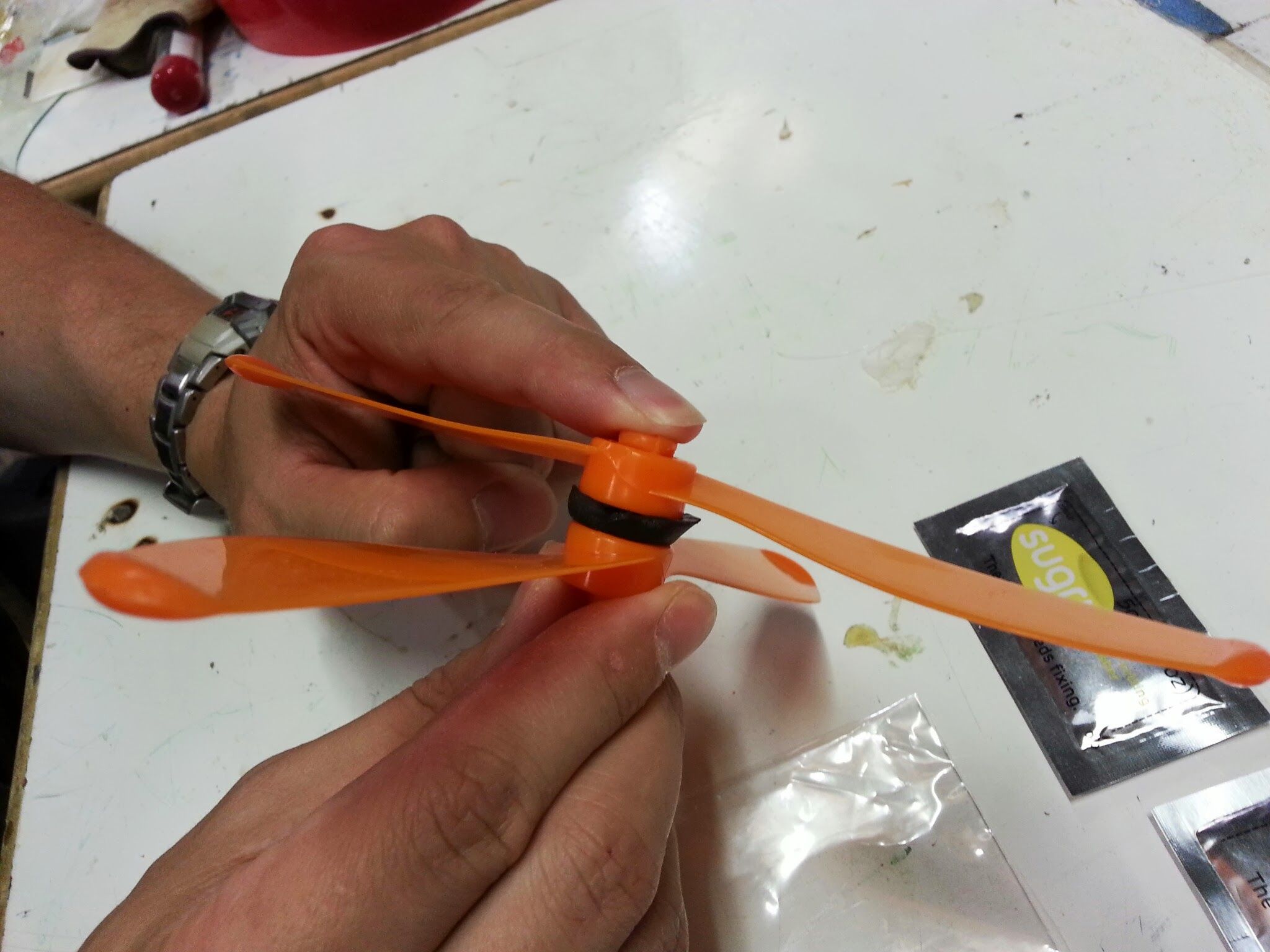 Use Sugru to Upgrade a Hand Copter Toy - Instructables