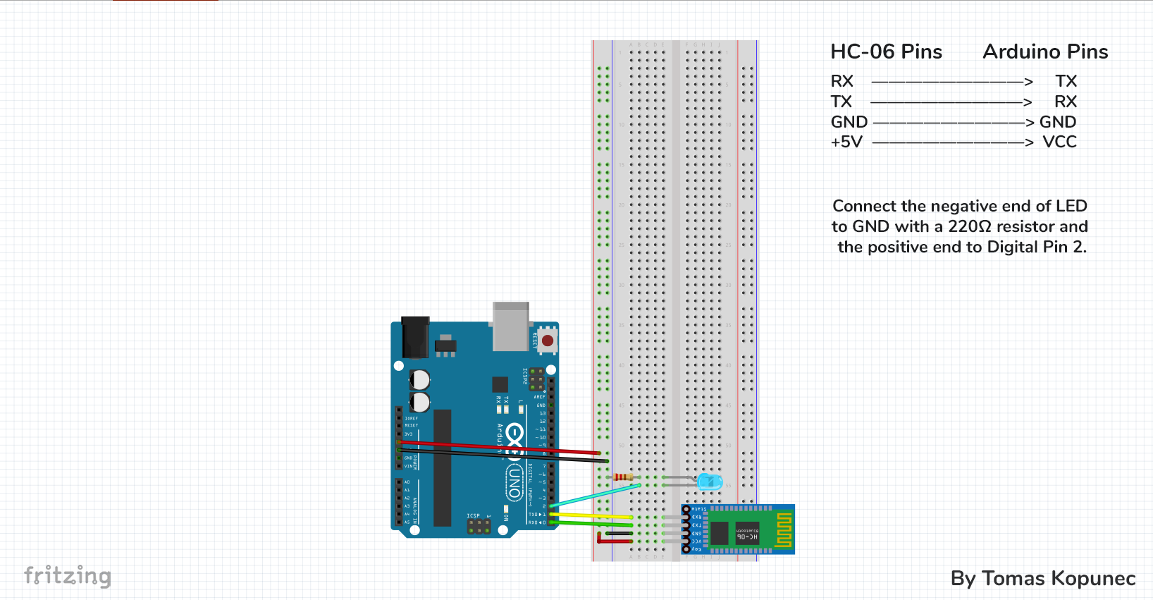Arduino Controlling Led With HC-06 Bluetooth Module : 4 Steps ...