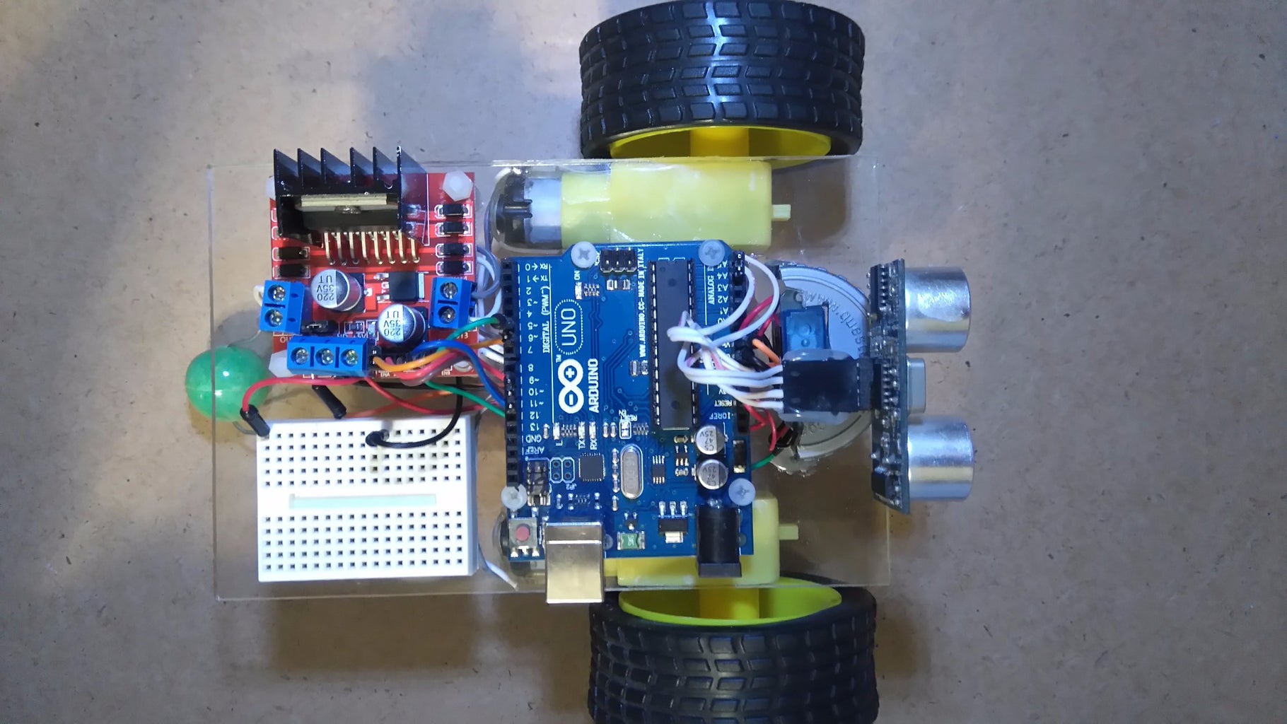 Arduino Obstacle Avoiding Robot 7 Steps With Pictures Instructables