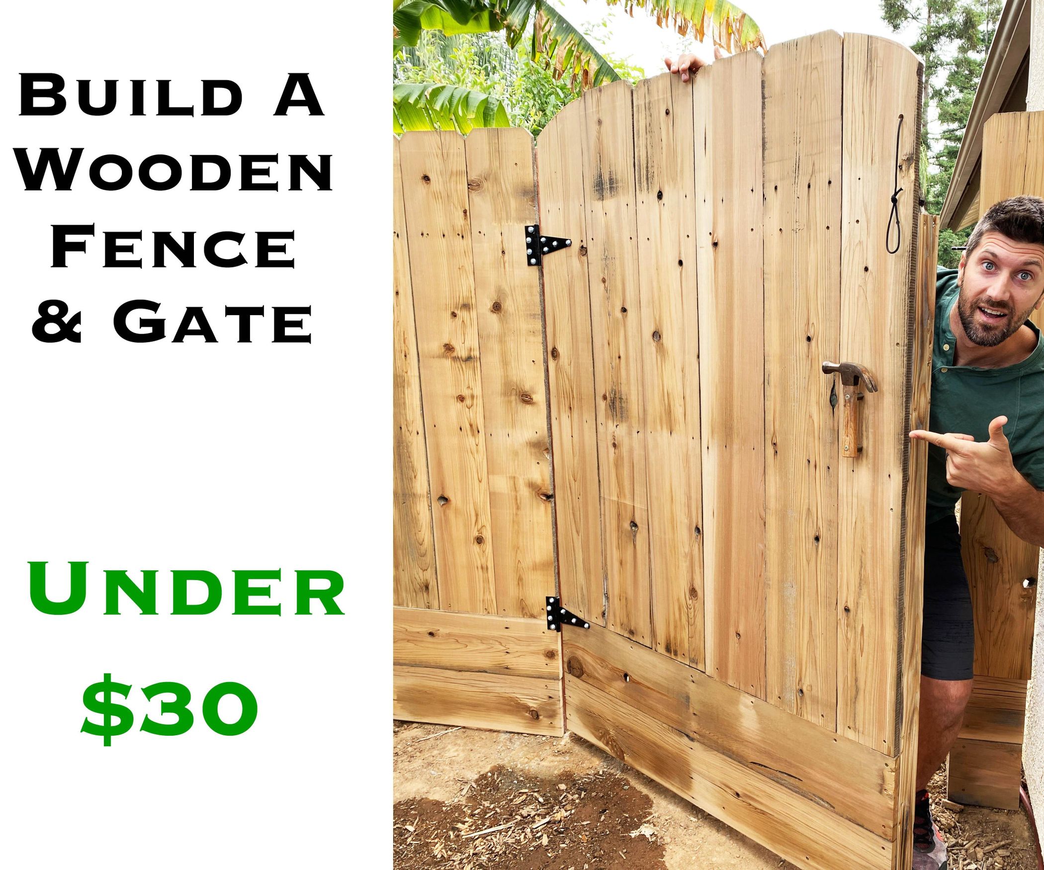 Wooden Gate and Fence With Concrete Post : 11 Steps (with Pictures ...