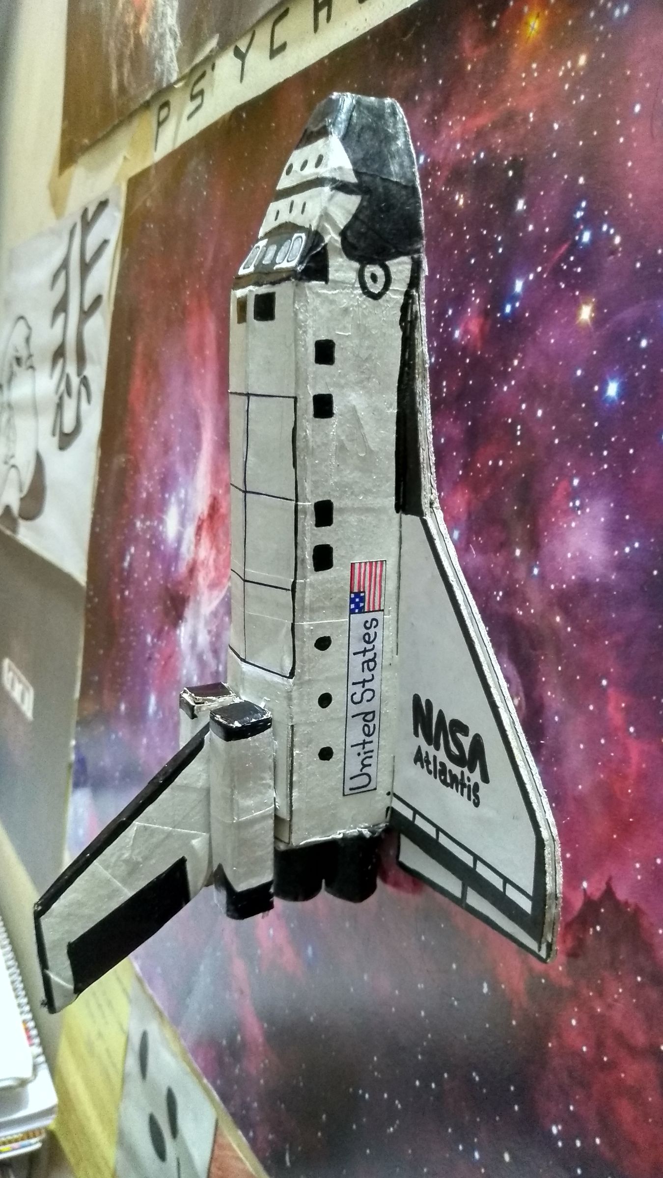 Space Shuttle Atlantis Cardboard Model (With Detachable Cardboard Stand ...