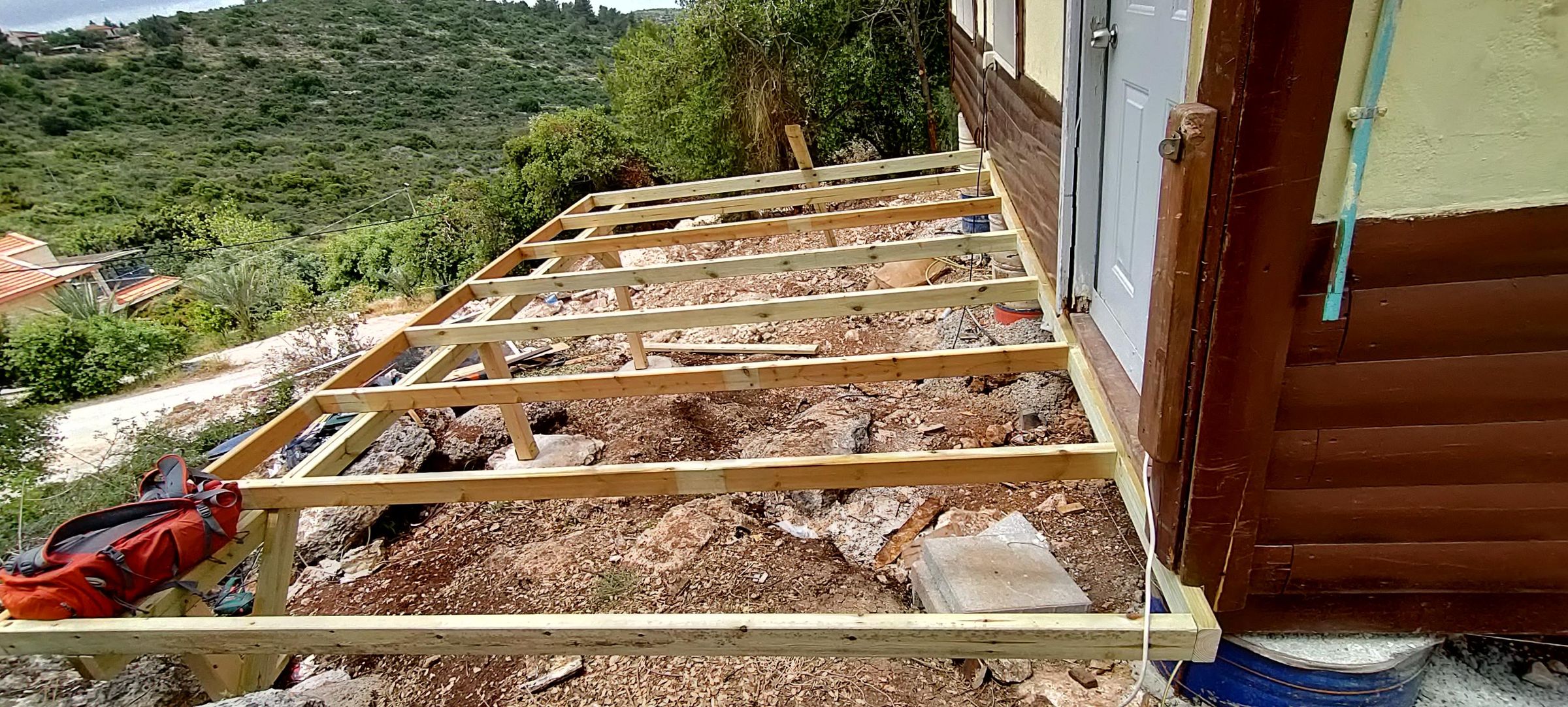 Elevated Wooden Deck (With Stairs) : 11 Steps (with Pictures ...