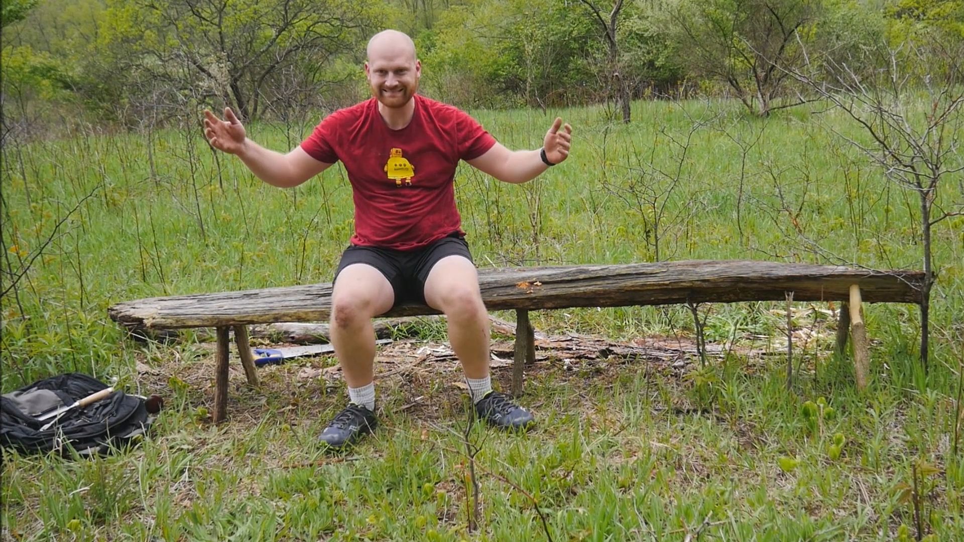 Rustic Campfire Bench With Basic Tools : 5 Steps (with Pictures ...