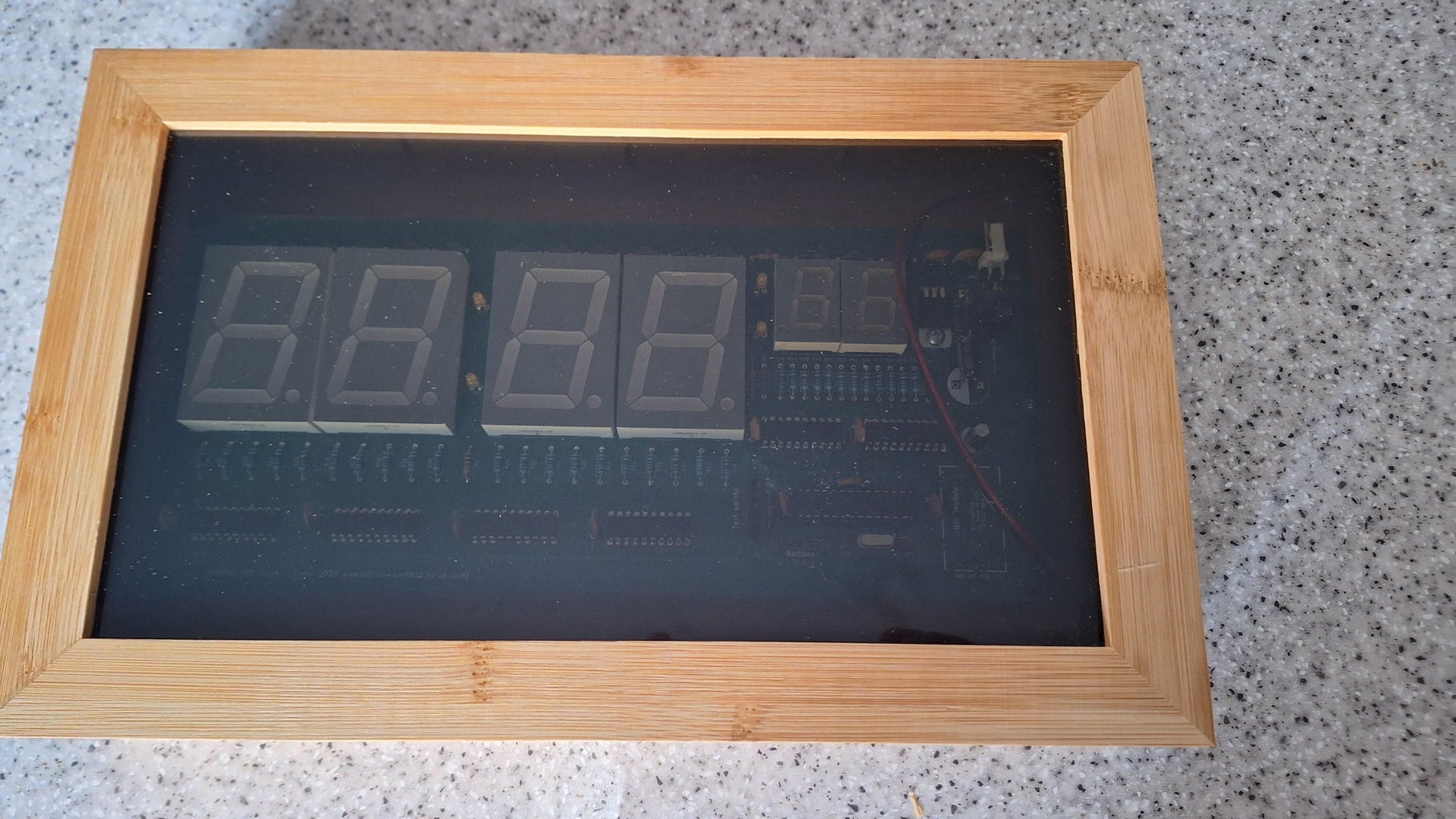 Large 6 Digit Led Clock 1 8 0 8 High Digits Using Arduino And