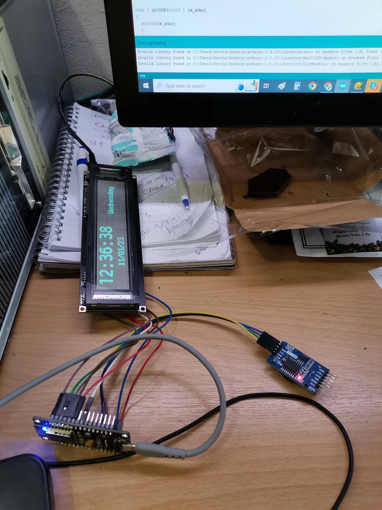 Simple ESP8266 NTP Clock on VFD Display VFD256x50 GP1287 : 3 Steps ... Simple ESP8266 NTP Clock on VFD Display VFD256x50 GP1287 : 3 Steps ...