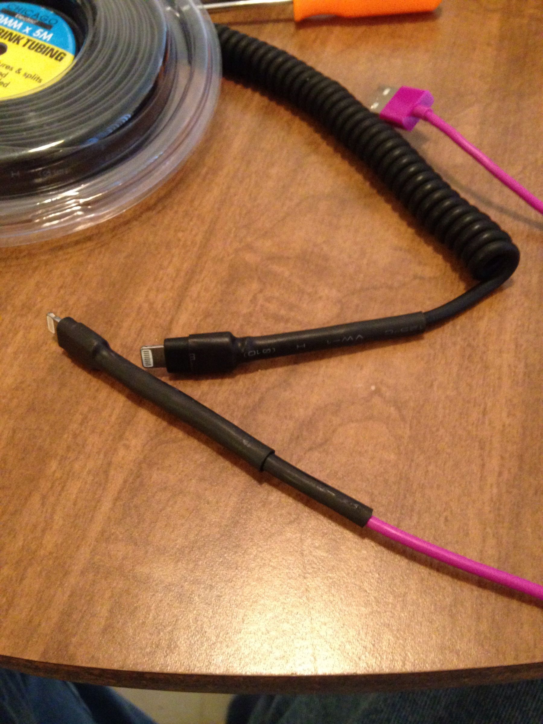 Beefed Up IPhone Cable : 3 Steps (with Pictures) - Instructables