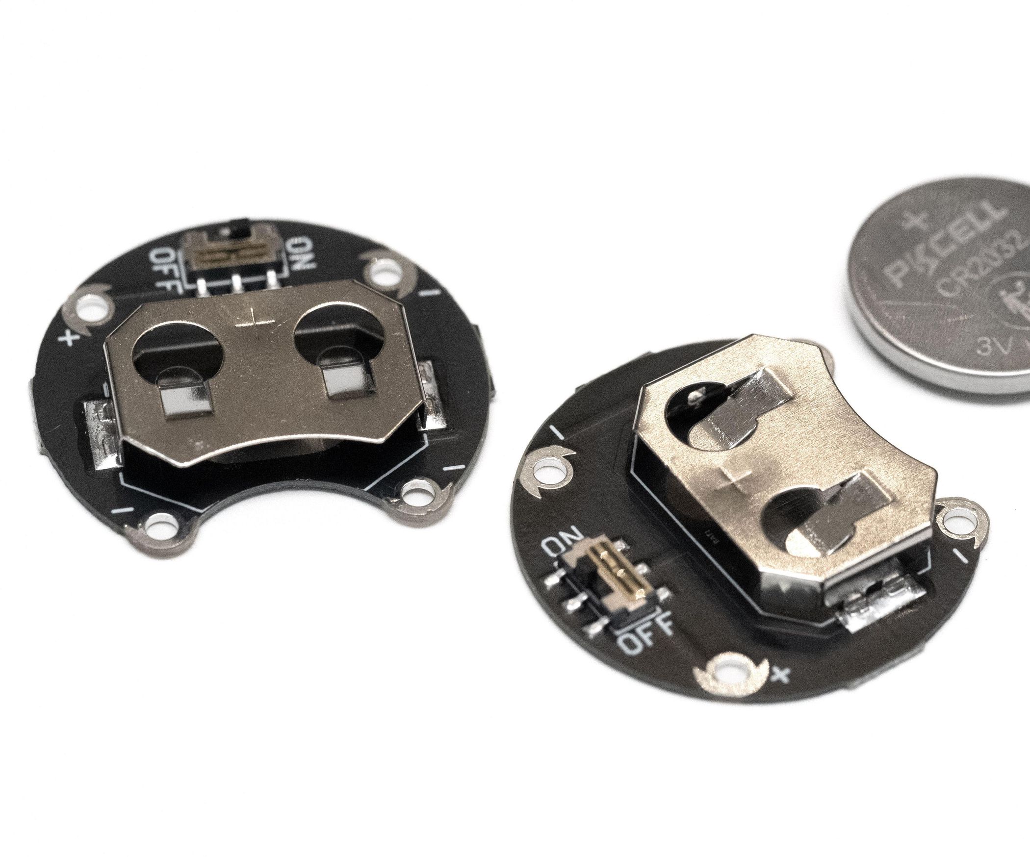 Sewable CR2032 Coincell Battery Holder With Switch : 4 Steps (with ...
