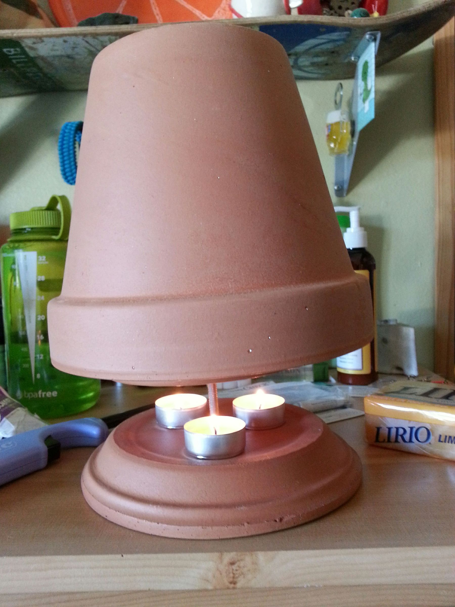 Tea Candle and Ceramic Flower Pot "heater" : 7 Steps (with Pictures ...