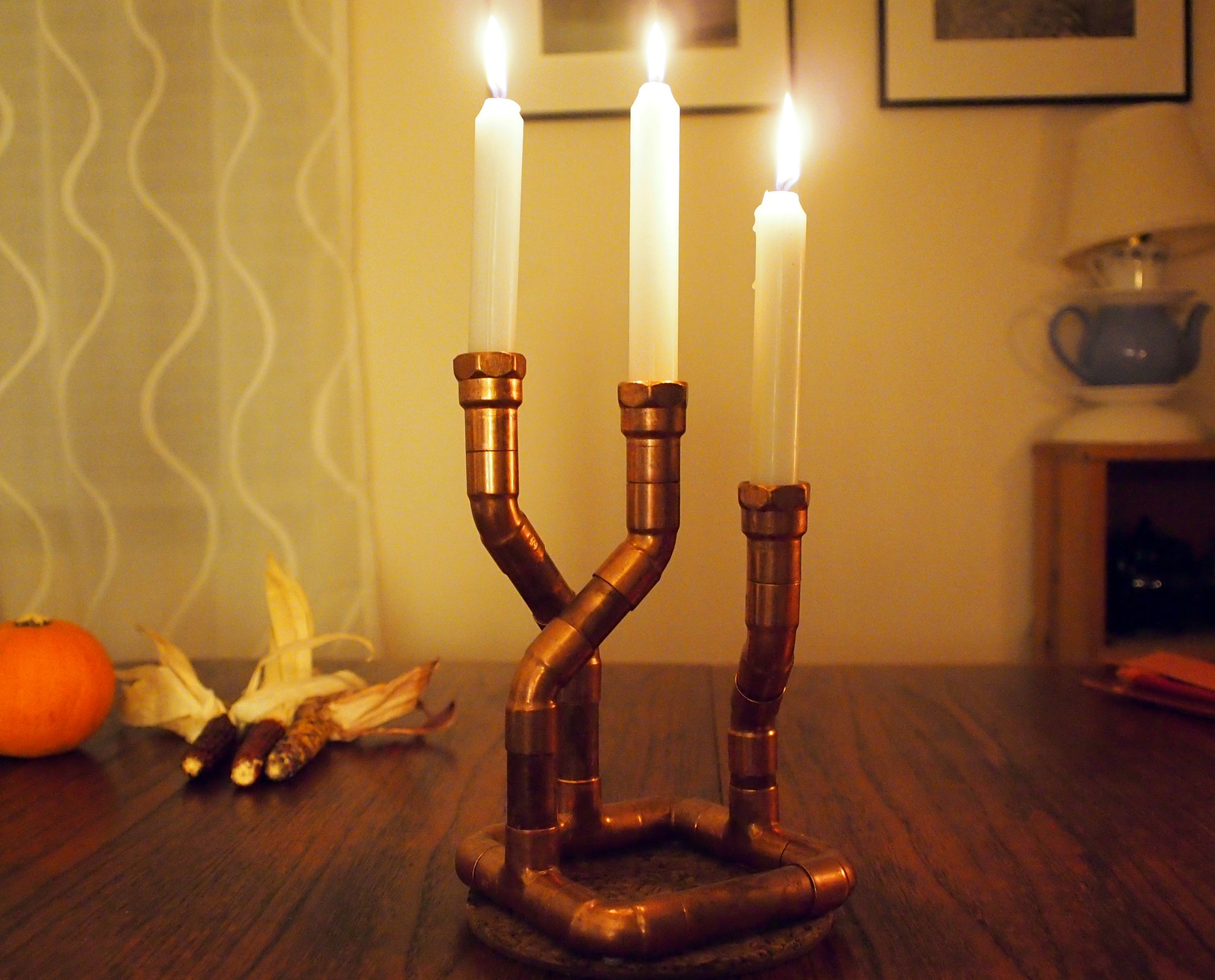 Copper Pipe Candelabra : 9 Steps (with Pictures) - Instructables