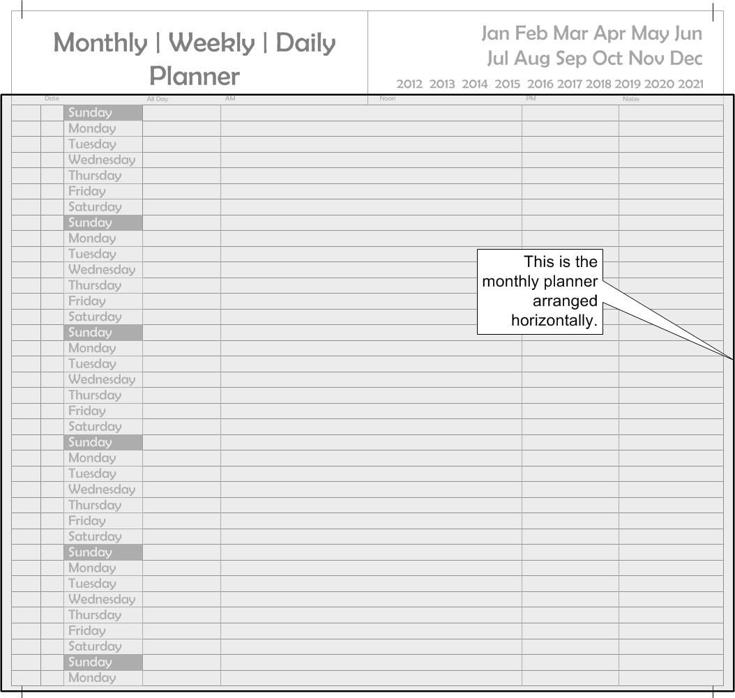 Pocket Notebook Planner - Daily/Weekly/Monthly on 1 Page : 16 Steps ...