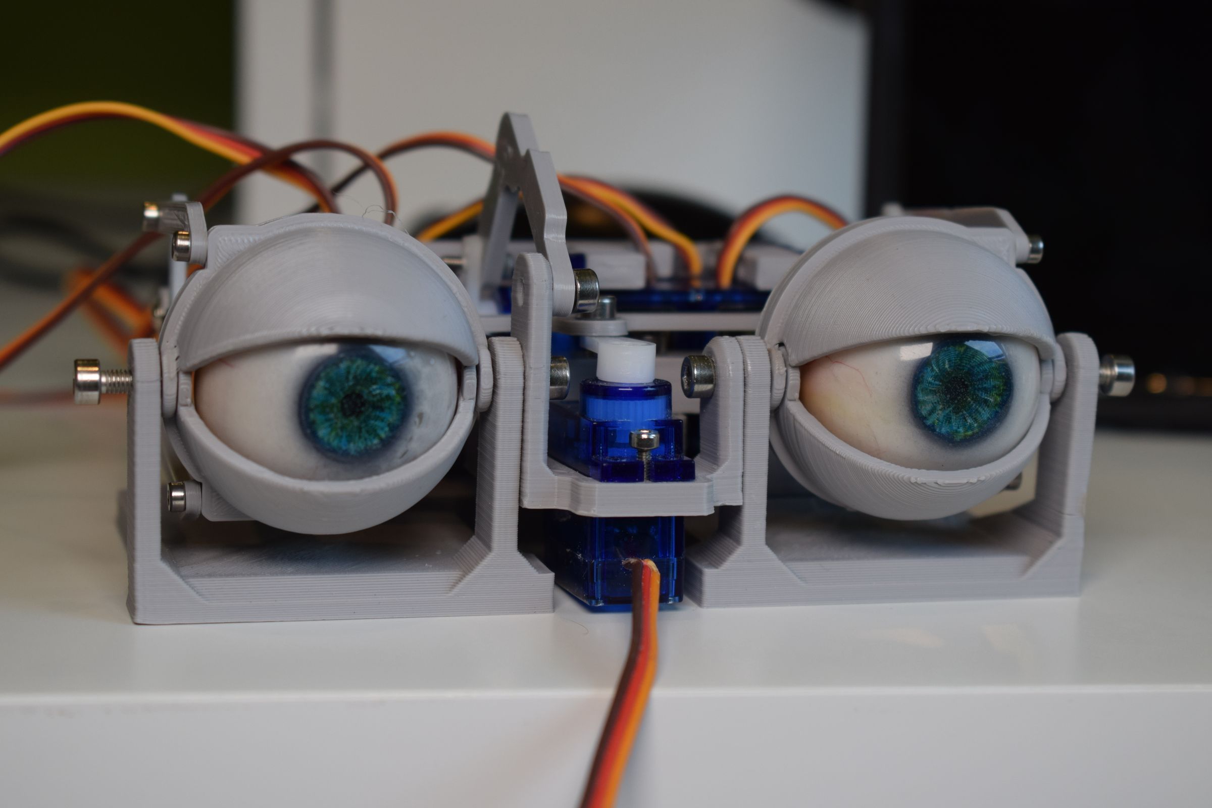Simplified 3D Printed Animatronic Dual Eye Mechanism : 4 Steps (with Pictures) - Instructables