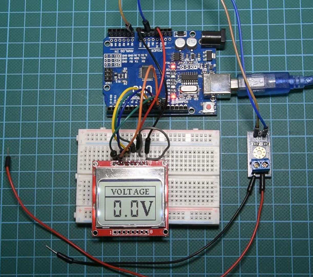 DIY Voltmeter With Arduino and a Nokia 5110 Display : 6 Steps (with ...
